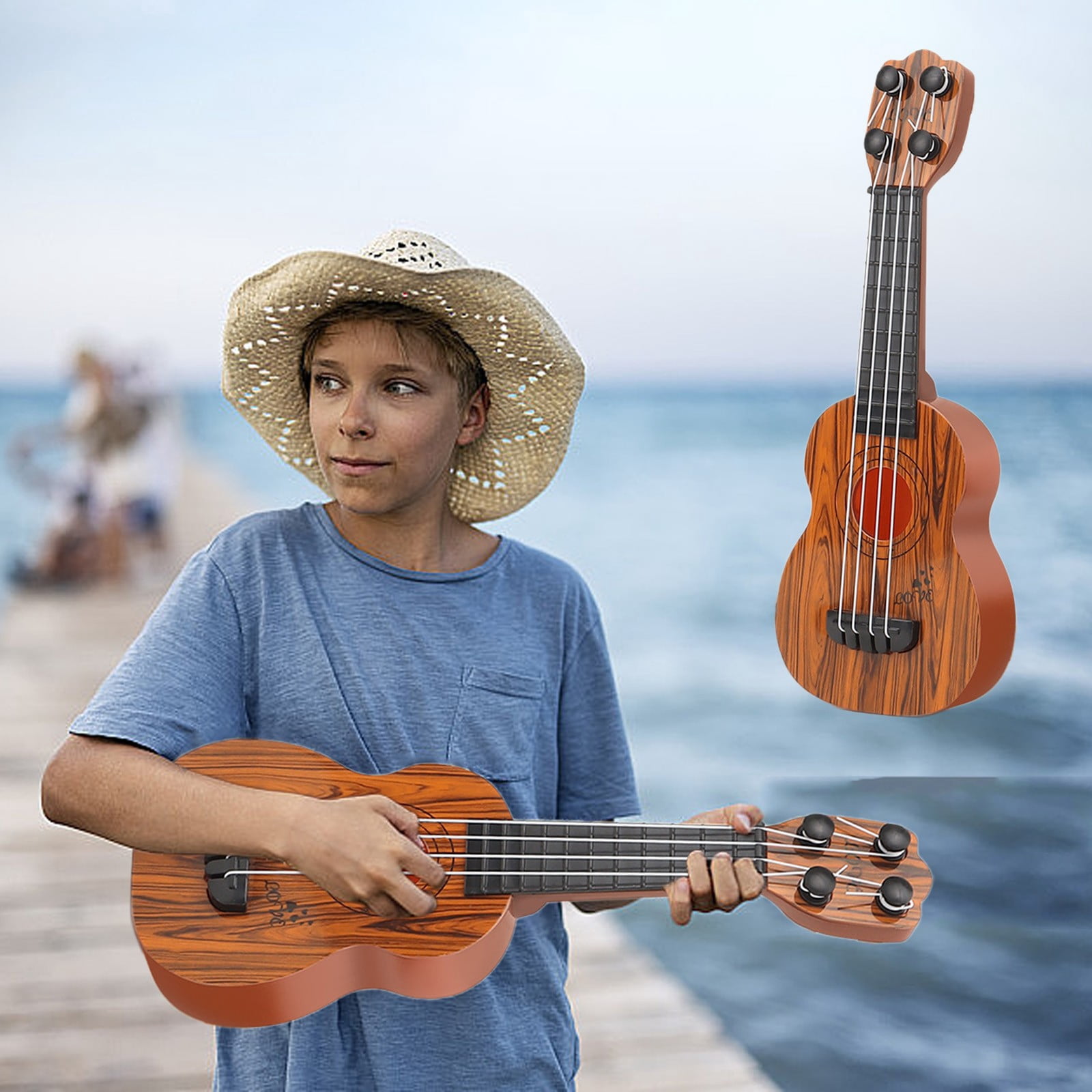 Boovnll Ukulele for Kids, 10" Four Strings Kids Toy Guitar for Beginner ...