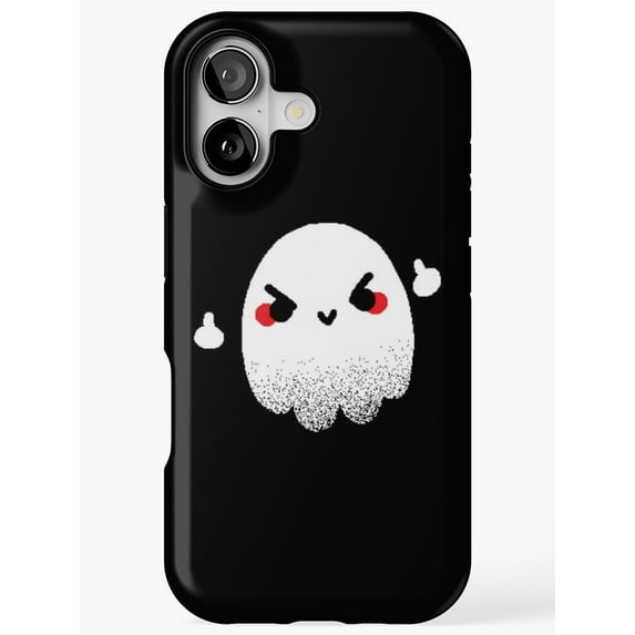 Booya Pixel Ghost Fun Retro Phone Case for iPhone 11 12 13 14 15 16 17 ...