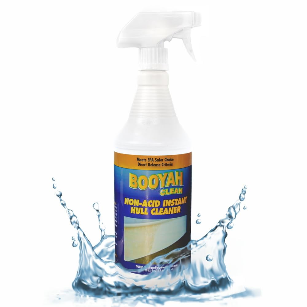 BOOYAH CLEAN, Non Acid Instant Marine Hull Cleaner, Quart, Formula for ...