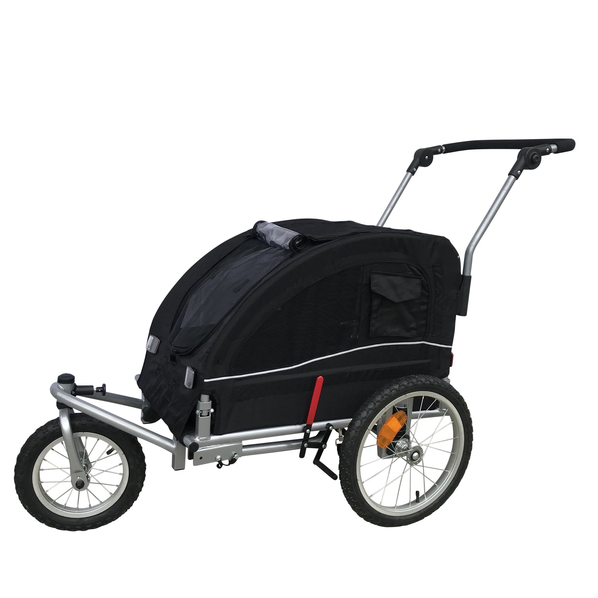 Booyah Mediium Pet Stroller and Trailer, Black - Walmart.com