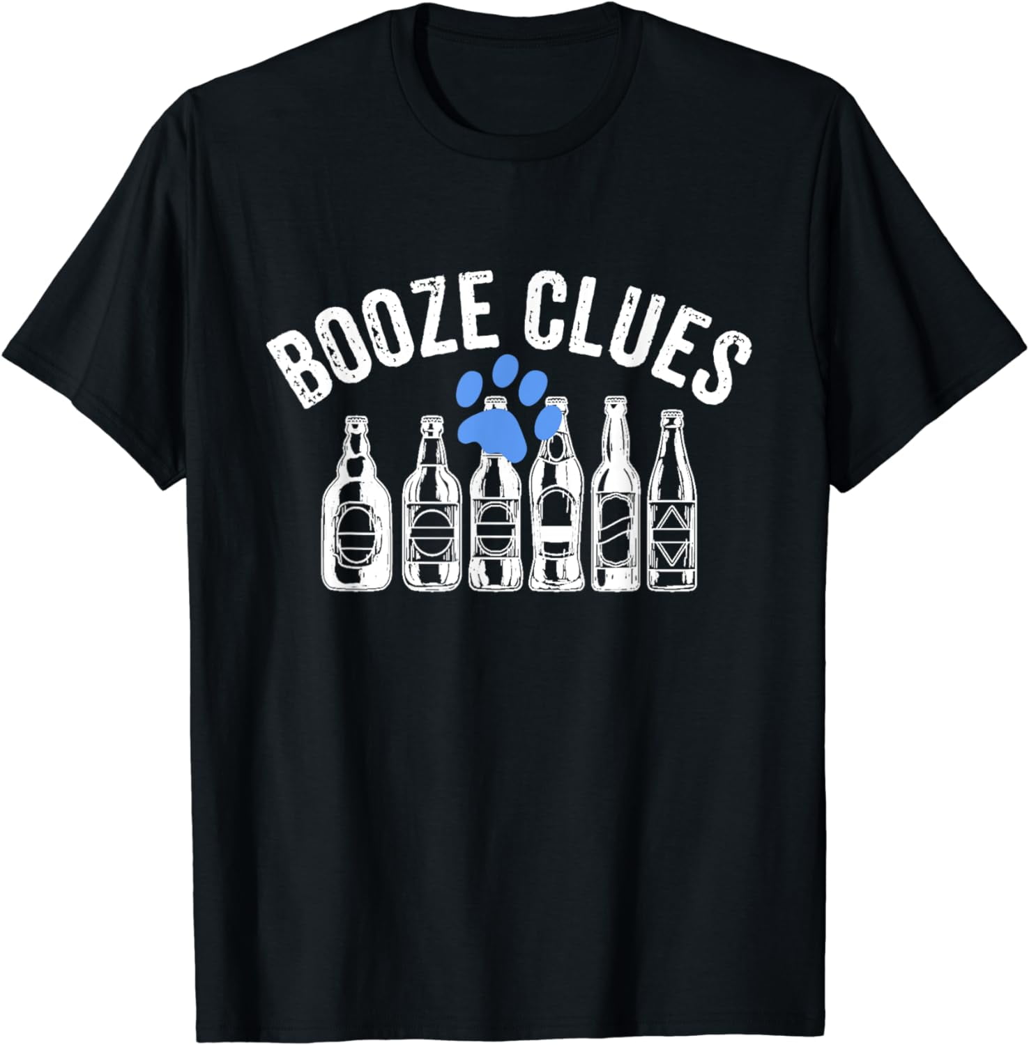 Booze Clues Funny Drinking Vintage Adult Humor T-Shirt - Walmart.com