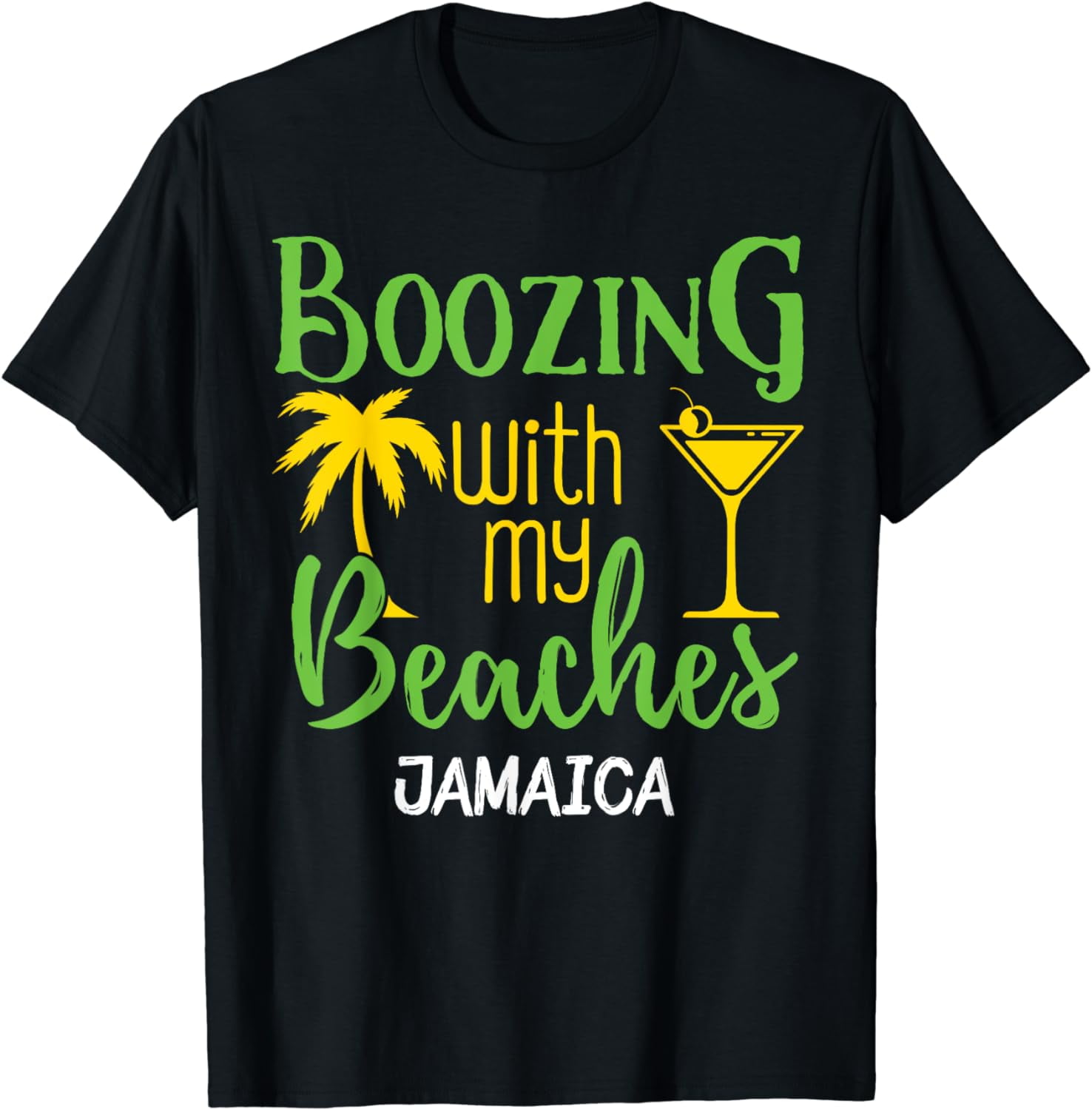 Boozing With My Beaches Bachelorette Girls Trip Jamaica T-Shirt ...