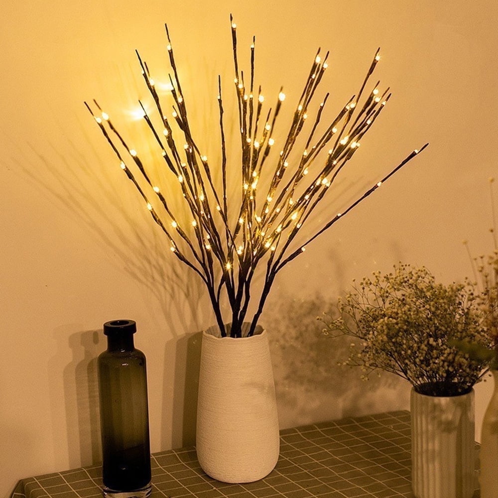 Bopika LED Lighted Willow Branches, Battery Operated Tree Branch Lights ...