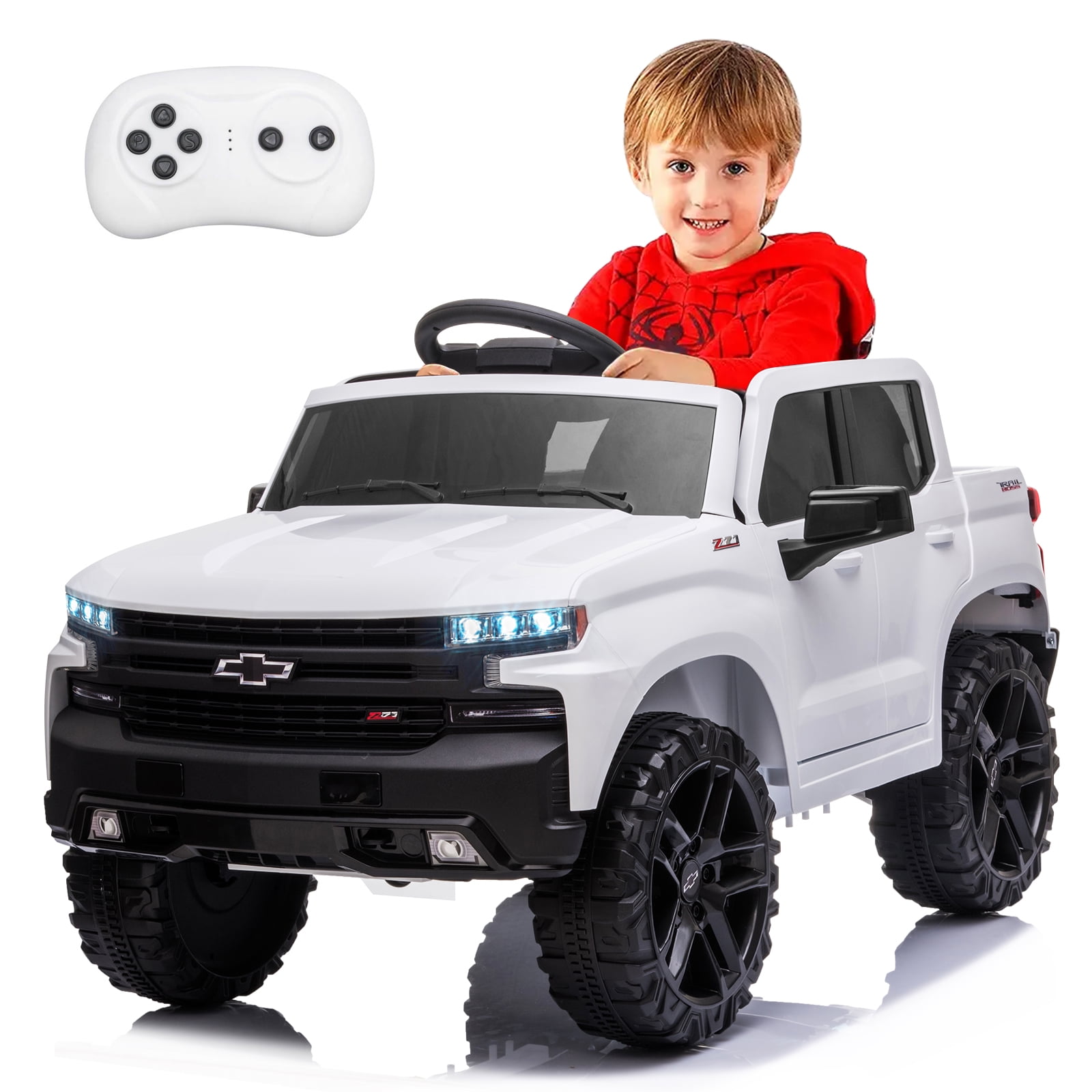 Bopilon 12V Electric Car for Kids,Licensed Chevy Silverado Truck Kids ...