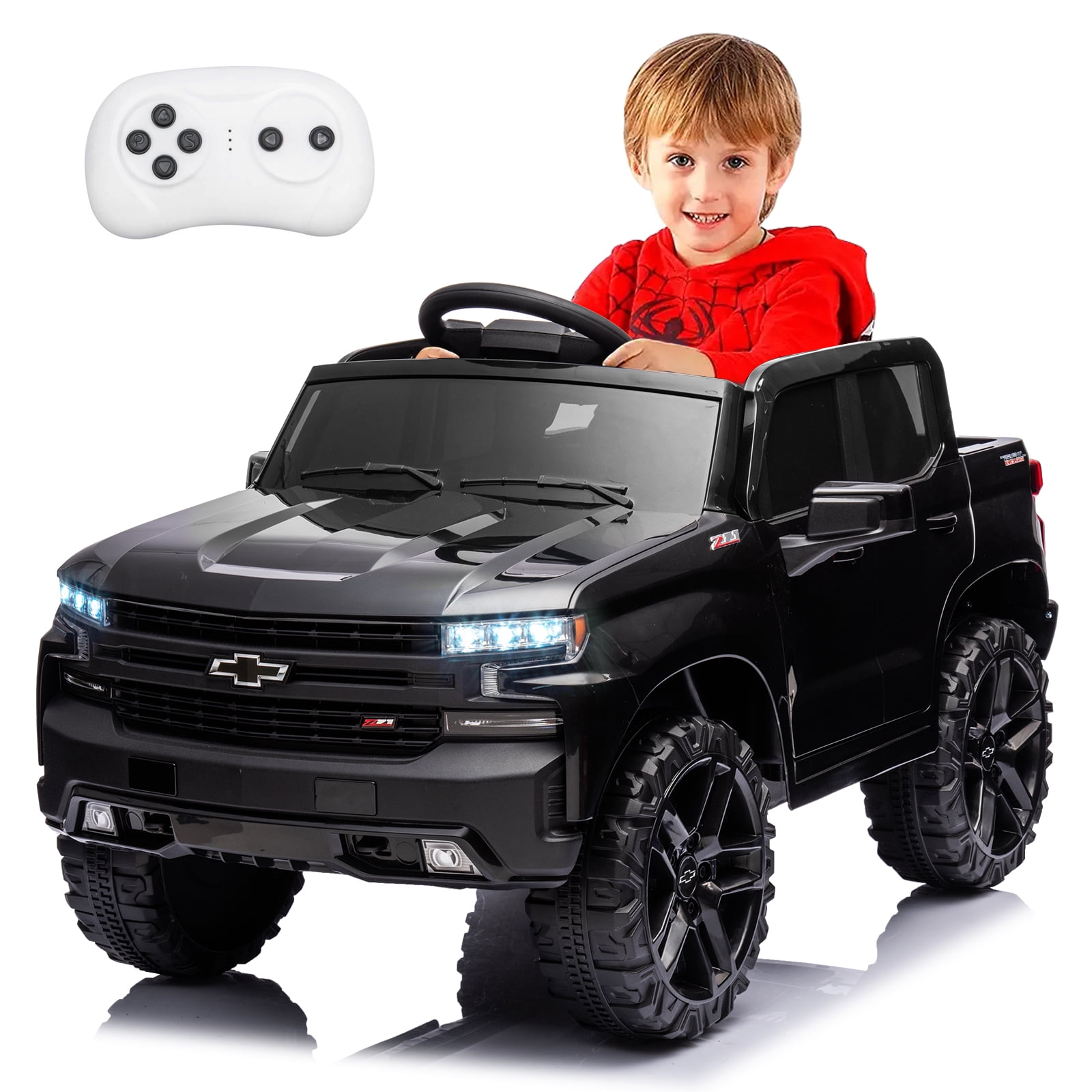 Bopilon 12V Electric Car for Kids,Licensed Chevy Silverado Truck Kids ...