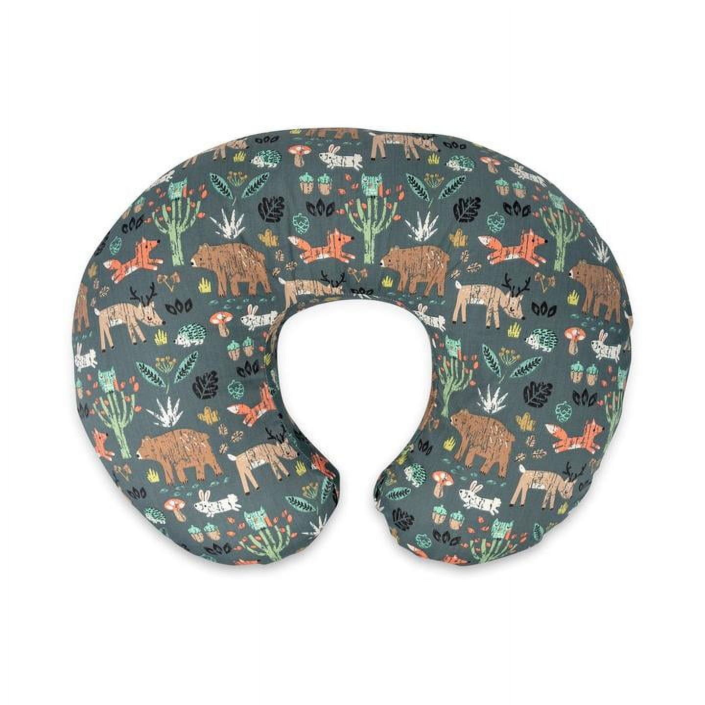 Boppy Original Nursing Pillow and Positioner, Green Forest Animals ...
