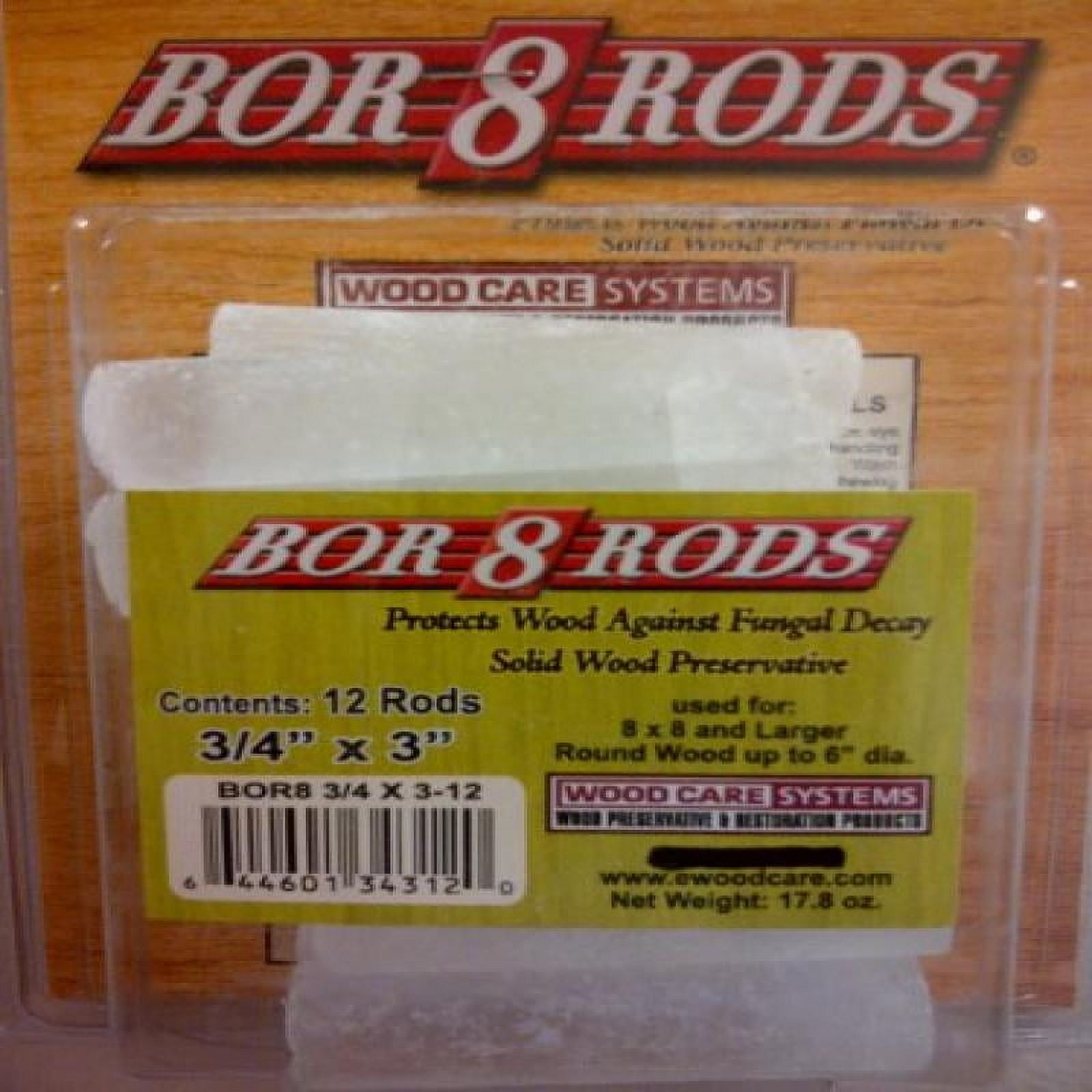 Bor8 Rods 3/4" x 3" Borate Rods (12 pack) - Walmart.com