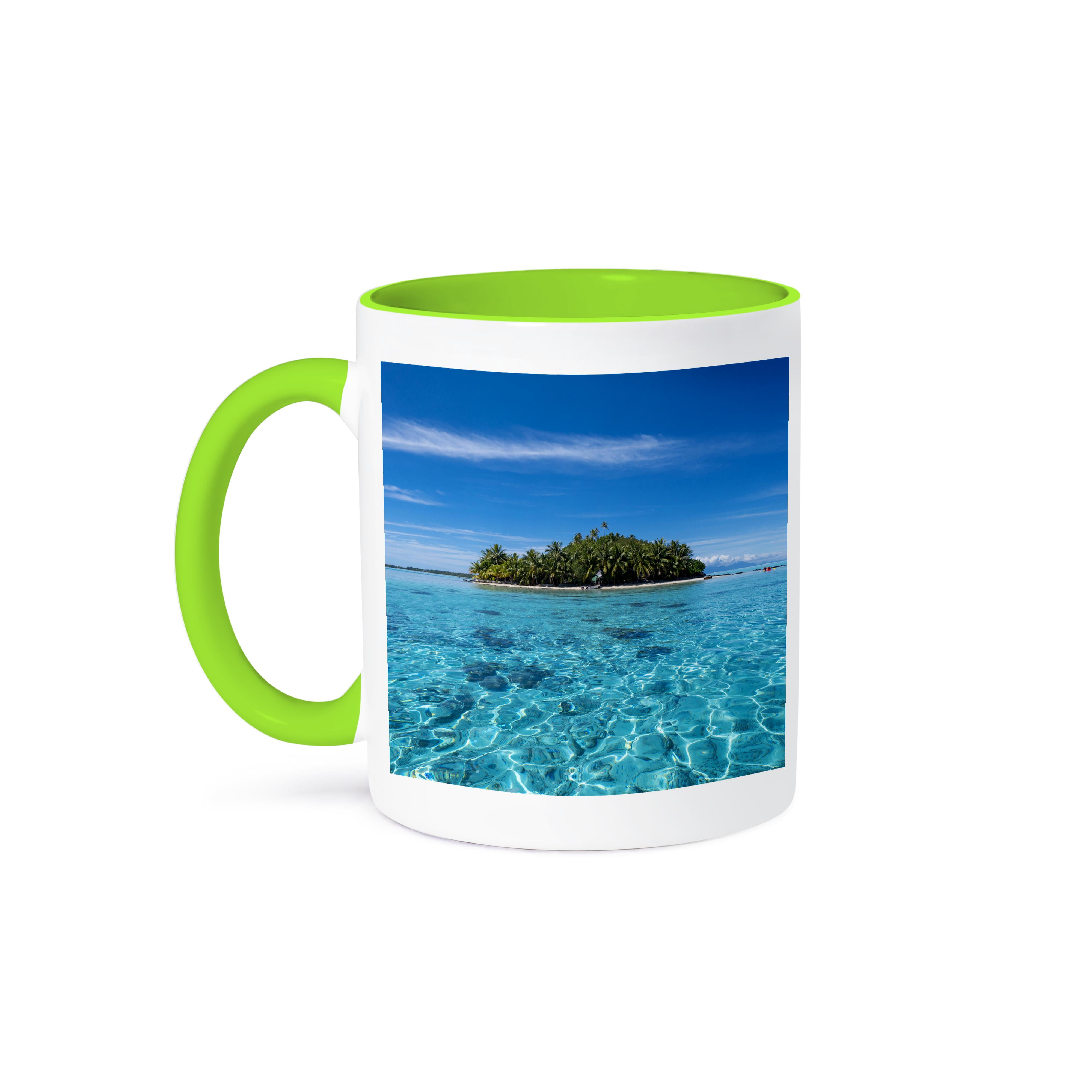 Bora, Bora, French Polynesia., 11oz Two-Tone Green Mug - Walmart.com