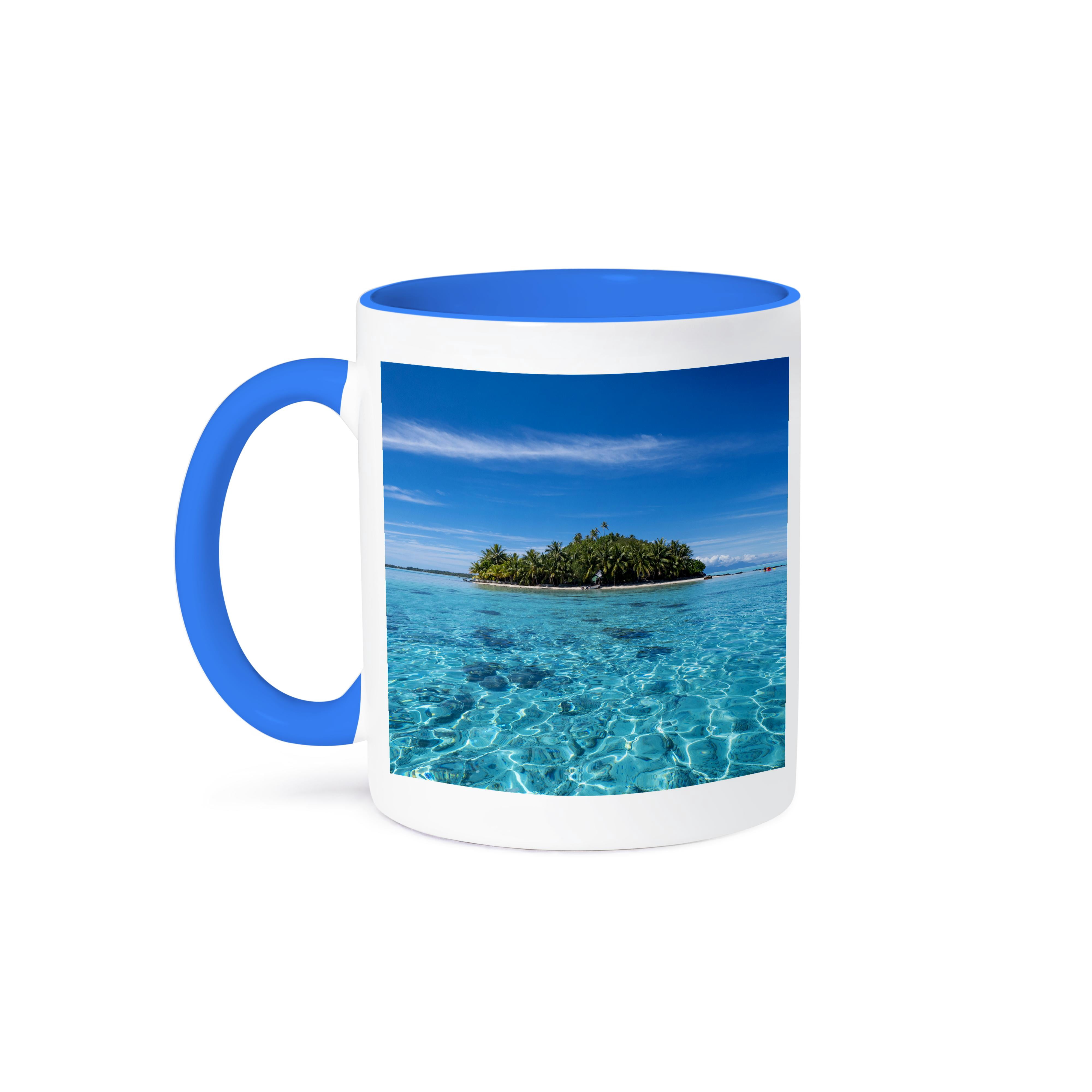 Bora, Bora, French Polynesia., 15oz Two-Tone Blue Mug - Walmart.com