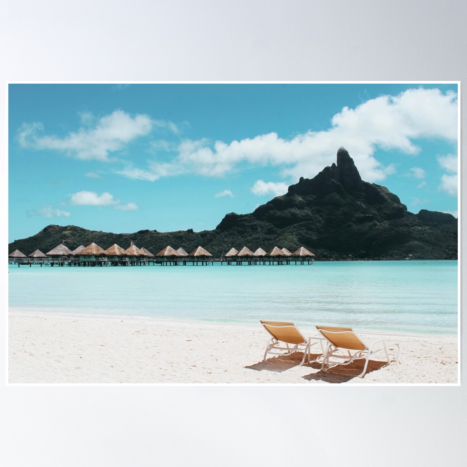 Bora Bora, French Polynesia, Tropical Island Poster Wall Art, Modern ...