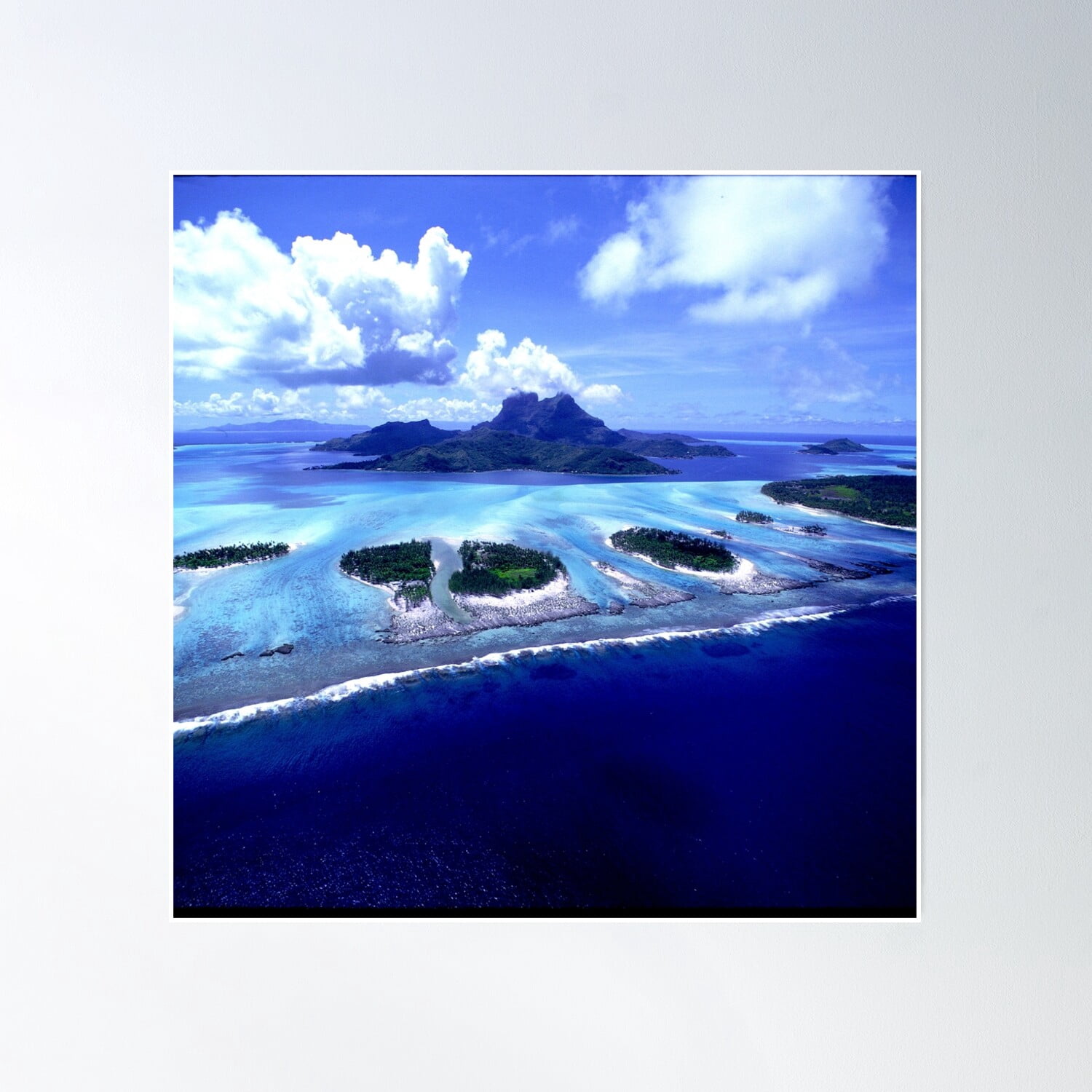 Bora Bora Island Tropical Paradise Art Photo Poster Wall Art, Modern ...