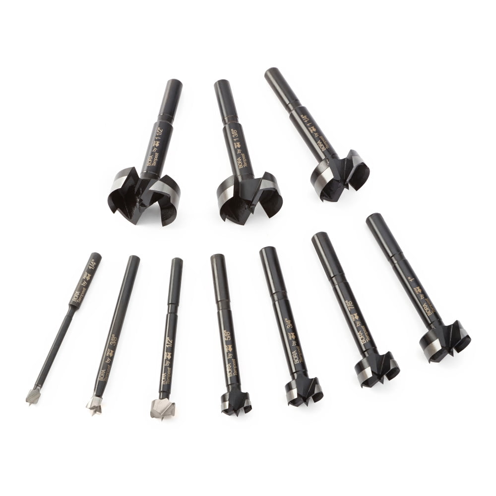 Bora Portamate Tempest Forstner Bit Set With Wood Box 10Pc - Walmart.com