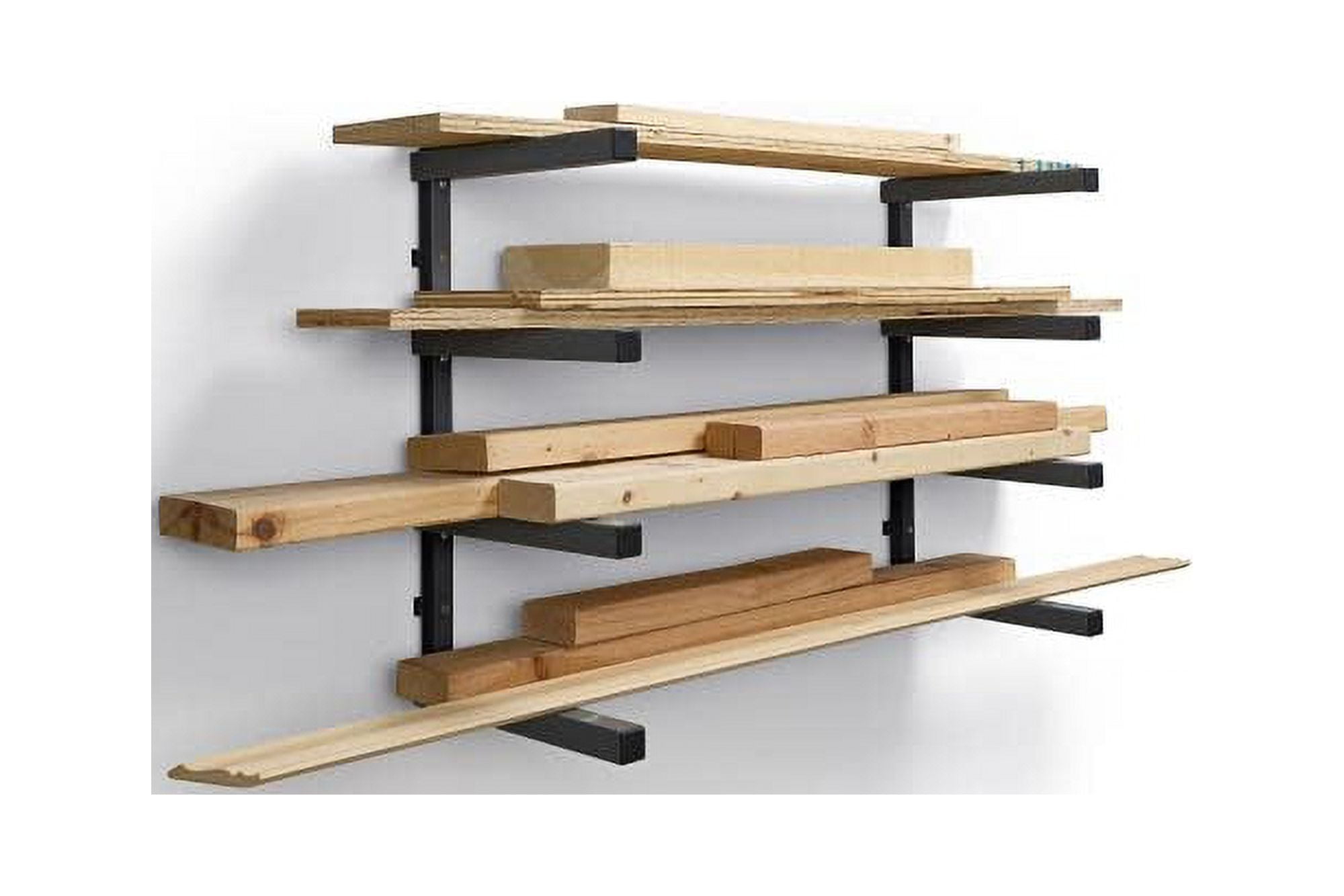 Bora Portamate Wall Mounted Storage Rack 4 Level Black/gray - Walmart.com