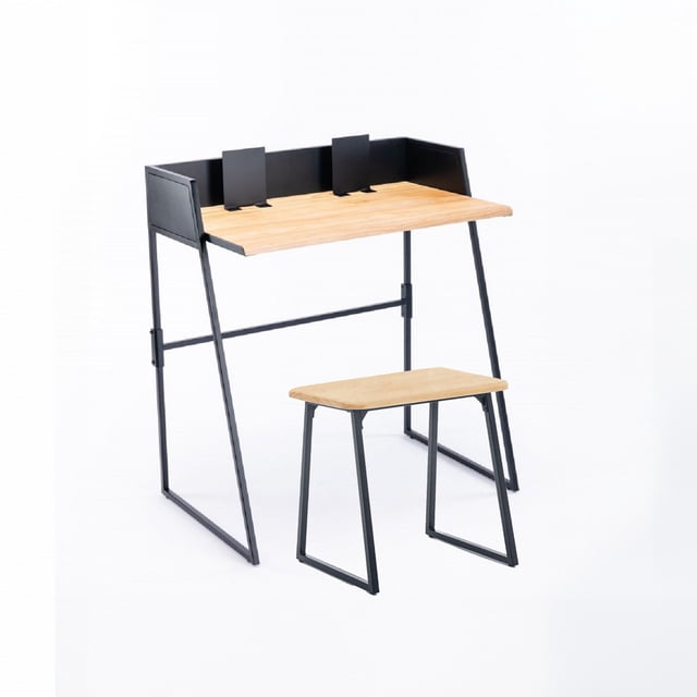 Boraam Aero Desk Set (Natural & Black finish) - Walmart.com