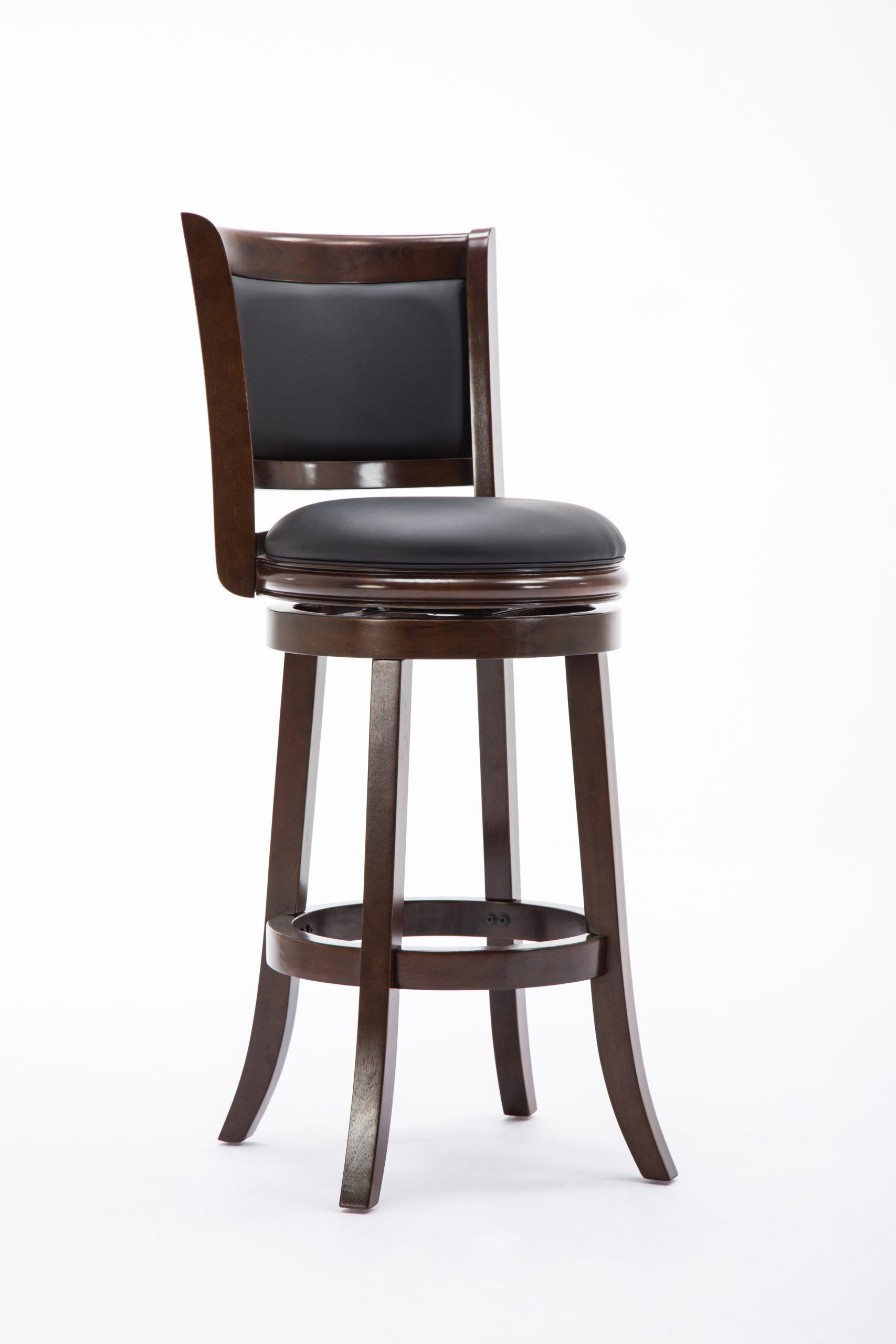 Boraam Hamilton Bar Height Backless Swivel Wood Bar Stool - Cherry ...
