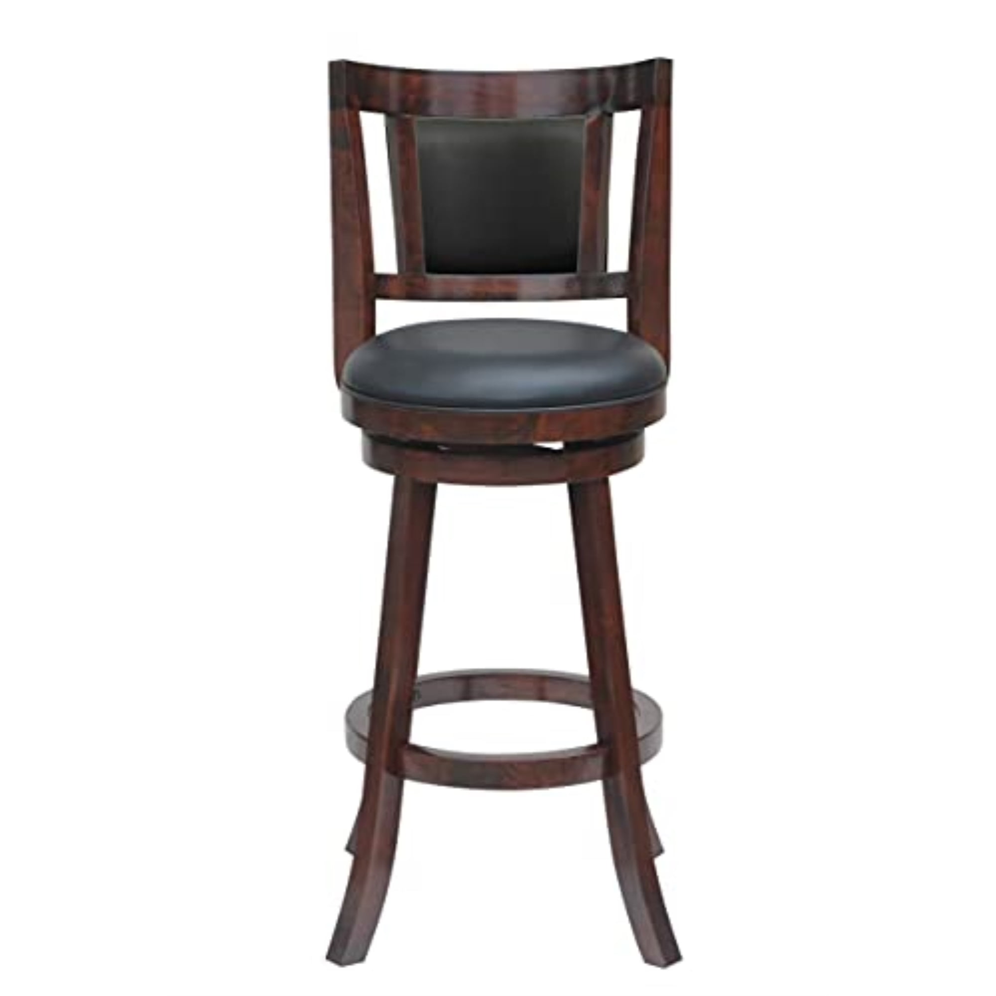 Boraam Avianna Counter Height Swivel Wood Kitchen Bar Stool, Cherry ...