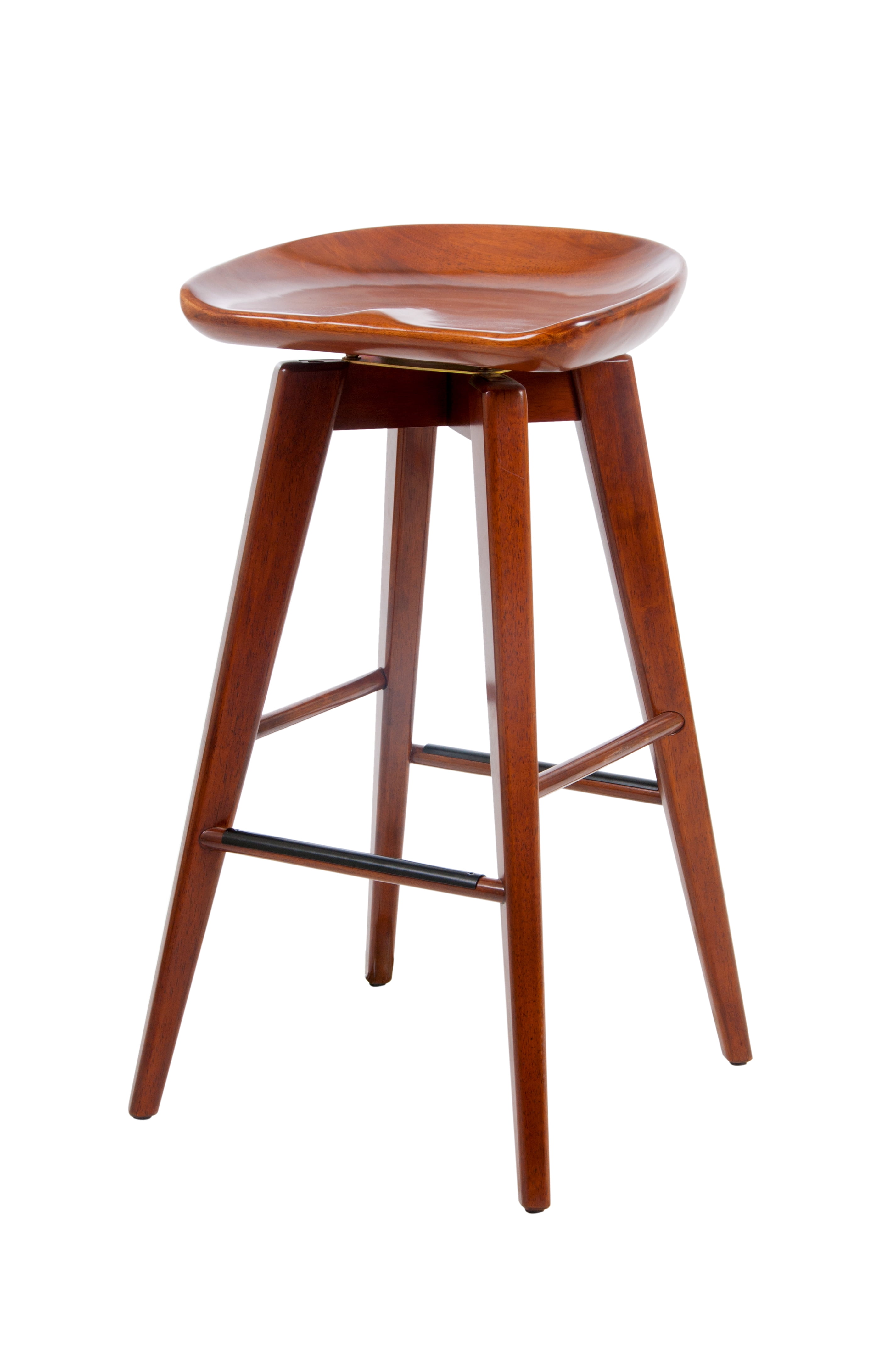 Boraam Bali 29" Backless Swivel Bar Stool, Walnut - Walmart.com