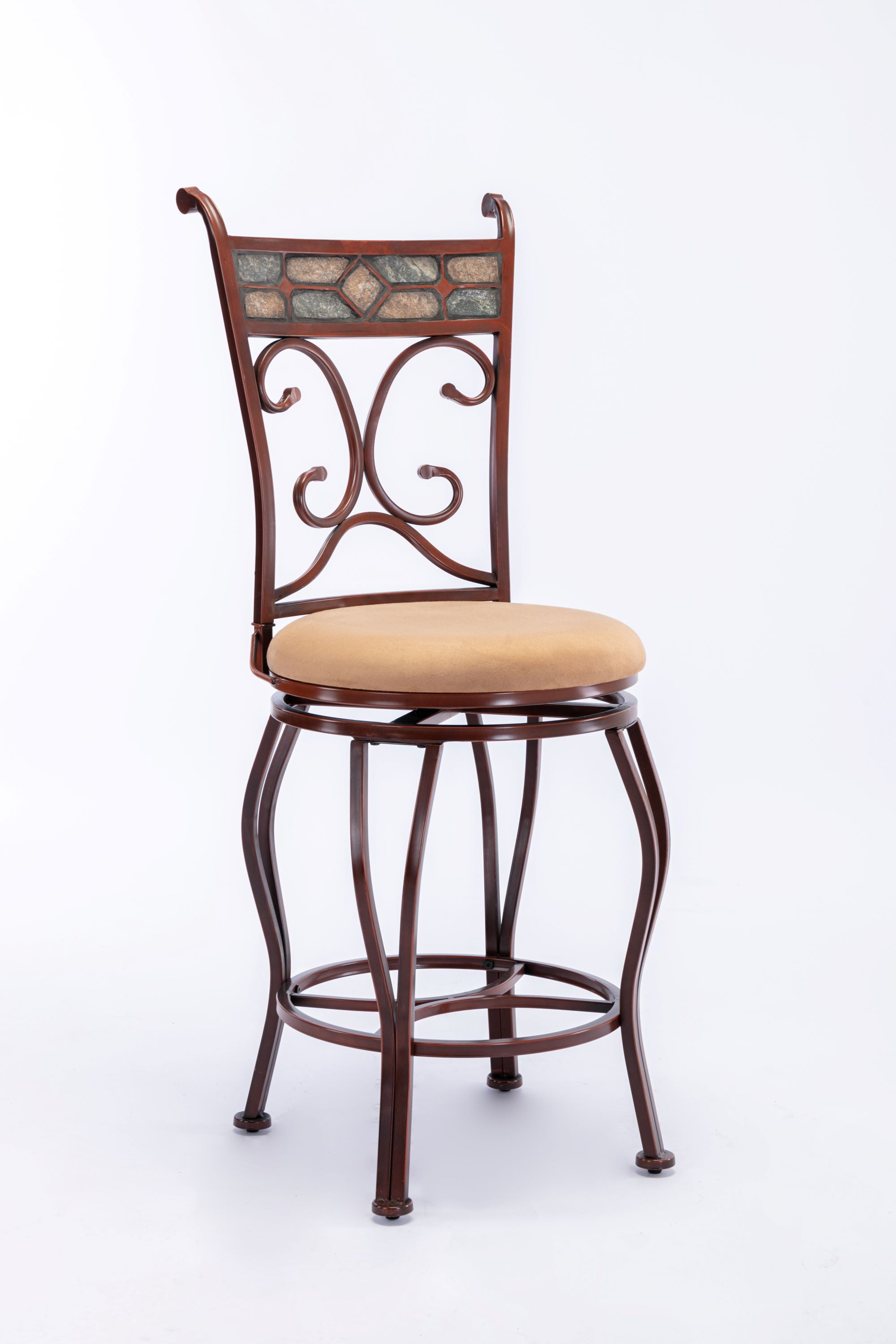 Boraam Beau Swivel Counter Stool - Brown - Walmart.com