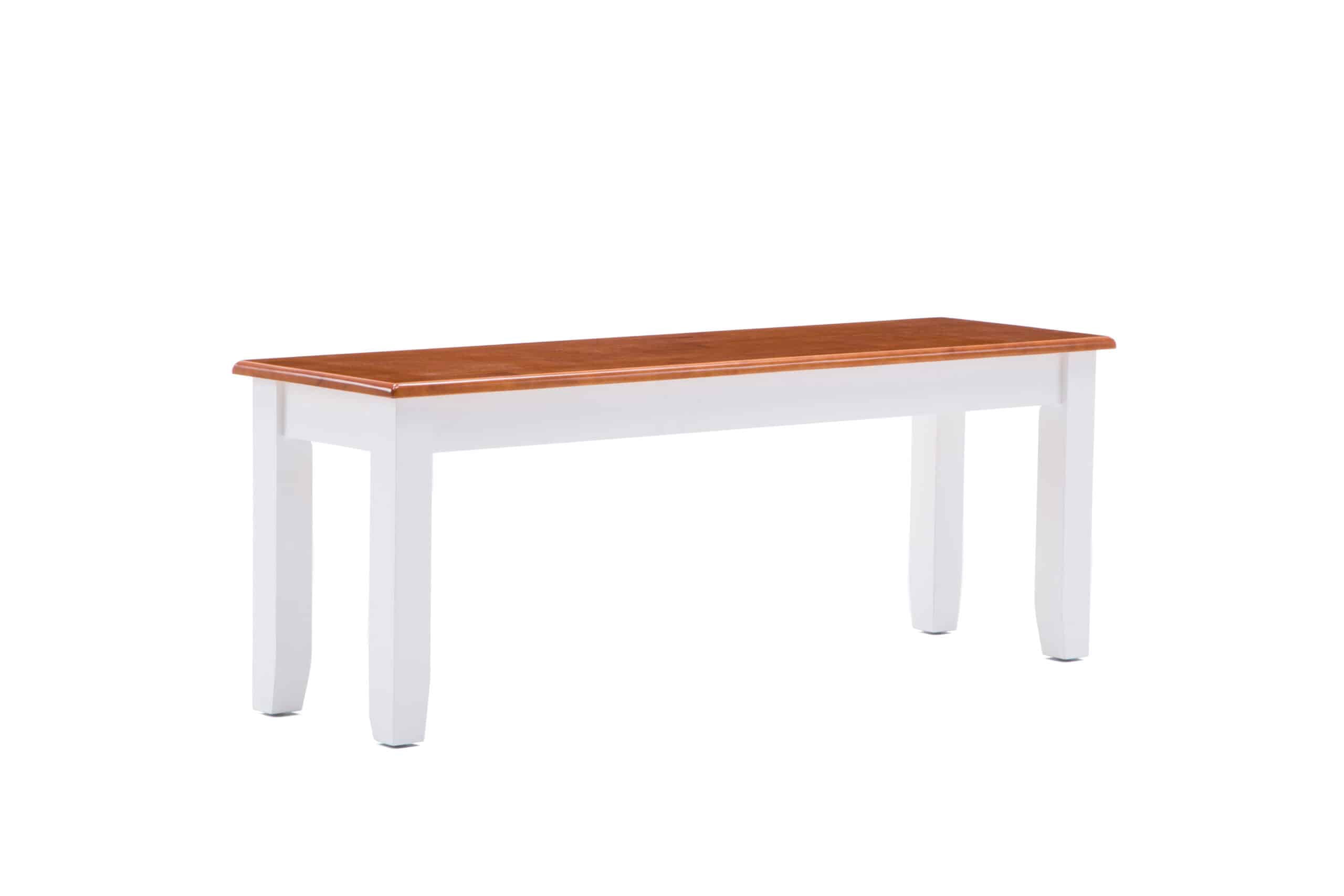Boraam Bloomington Bench in Cream/Honey Oak - Walmart.com