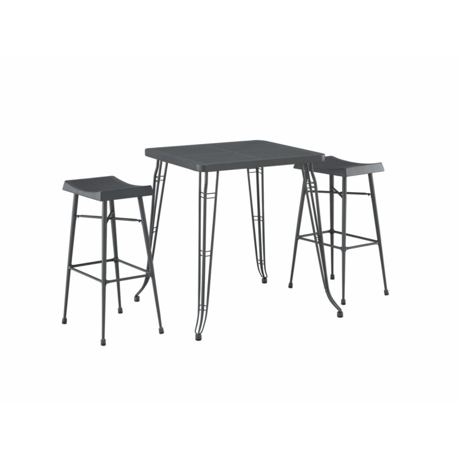 Boraam Carson 3-Piece Steel Pub Table, Gray - Walmart.com