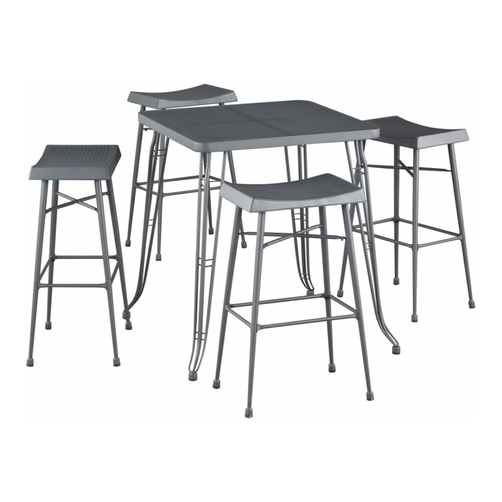 Boraam Carson 5-Piece Steel Pub Set, Gray - Walmart.com