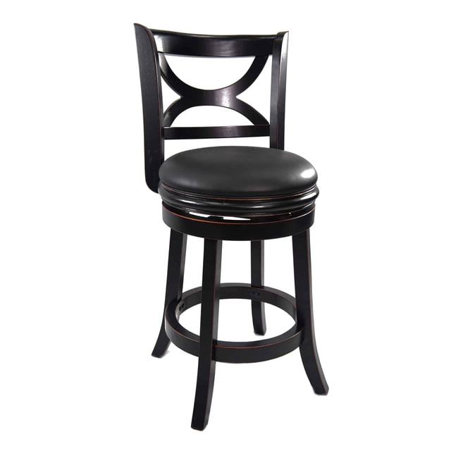 Boraam Florence Counter Height High Back Kitchen Swivel Wood Counter ...