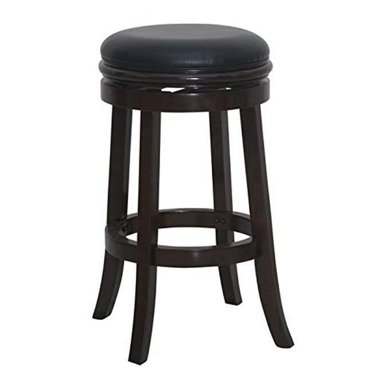 Boraam 29in. Backless Swivel Wood Bar Stool - Cappuccino Finish ...