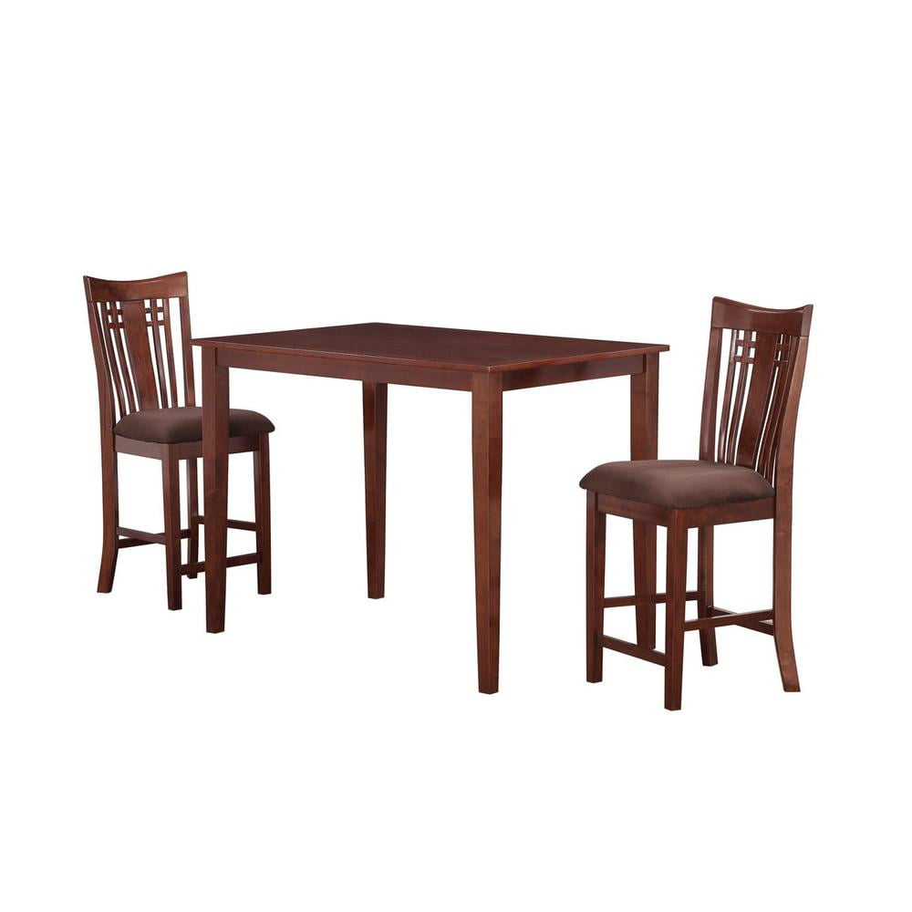 Boraam Jamie 3-Piece Counter Height Wood Pub Set, Cherry - Walmart.com