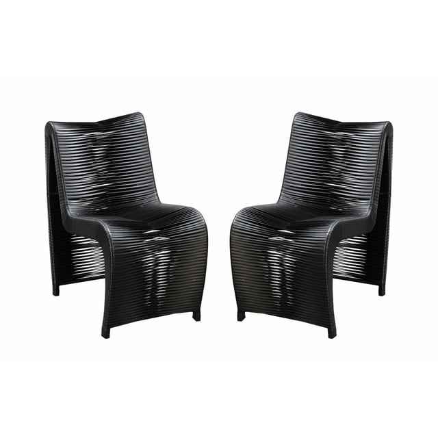 Boraam Loreins Durable Outdoor Patio Metal Dining Chairs, Unique Shape ...
