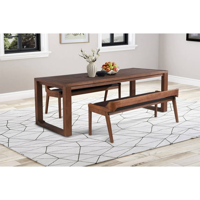 Boraam Rasmus 3pc Dining Set - Chestnut Wire-Brush Finish - Walmart ...
