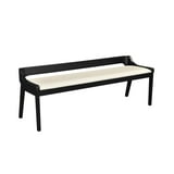 Boraam Rasmus Wood Dining Bench - Cream/Black - Walmart.com