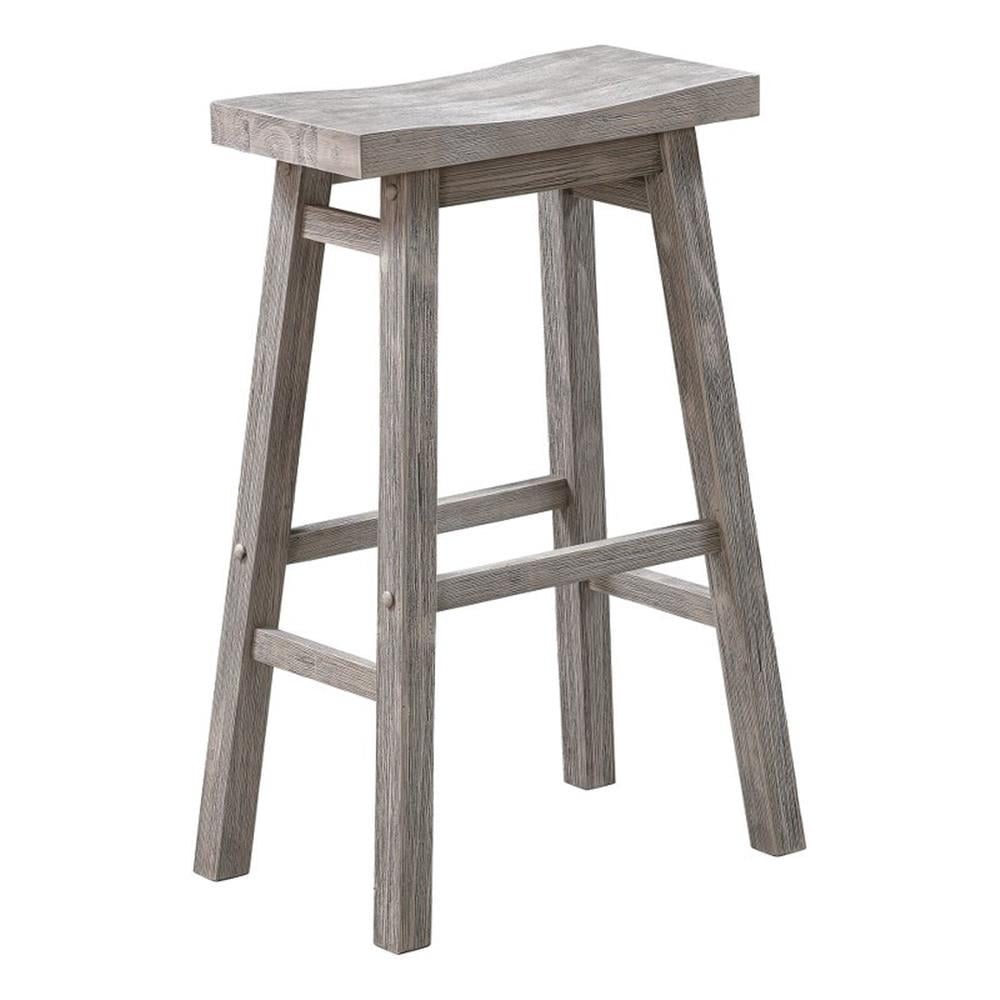 Boraam Sonoma 29-Inch Bar Height Backless Saddle Wood Bar Stool, Storm ...