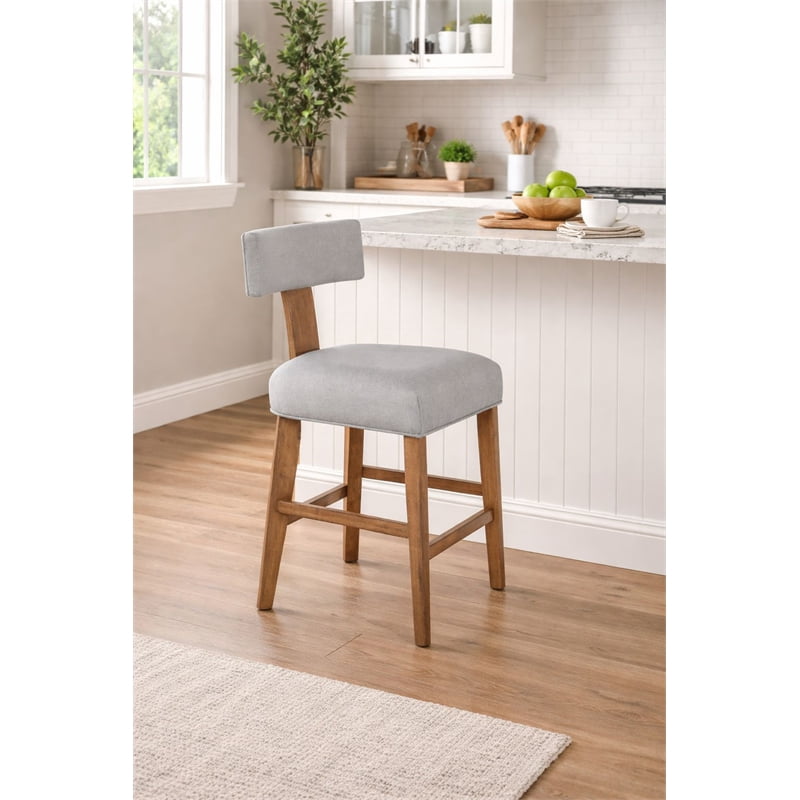 Boraam Thalia T-Back Counter Stool with Fully Upholstered Cushion ...