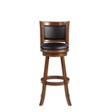 Boraam Augusta Extra Tall Swivel Wood Kitchen Bar Stool - Cherry Finish ...
