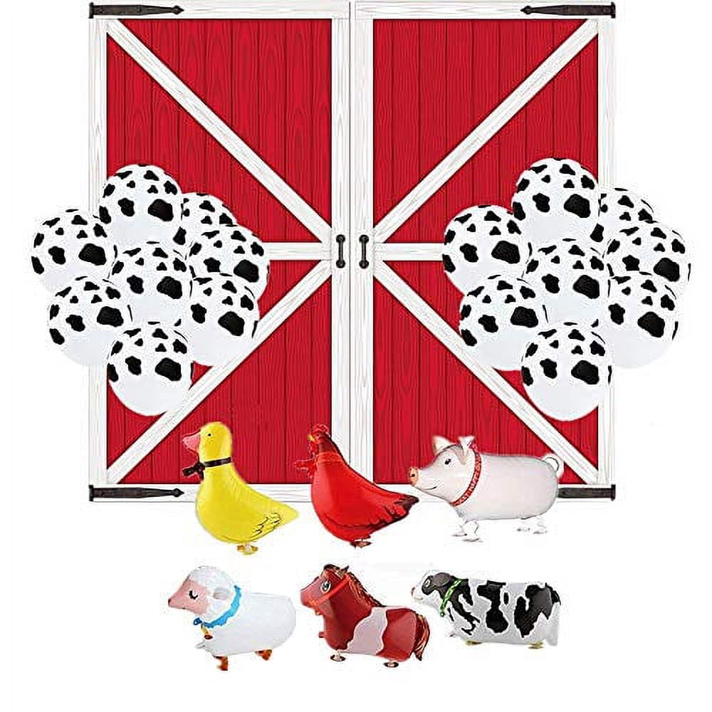 Borang Farm Animal Balloons Birthday Bbq Party Decor Farm Birthday ...