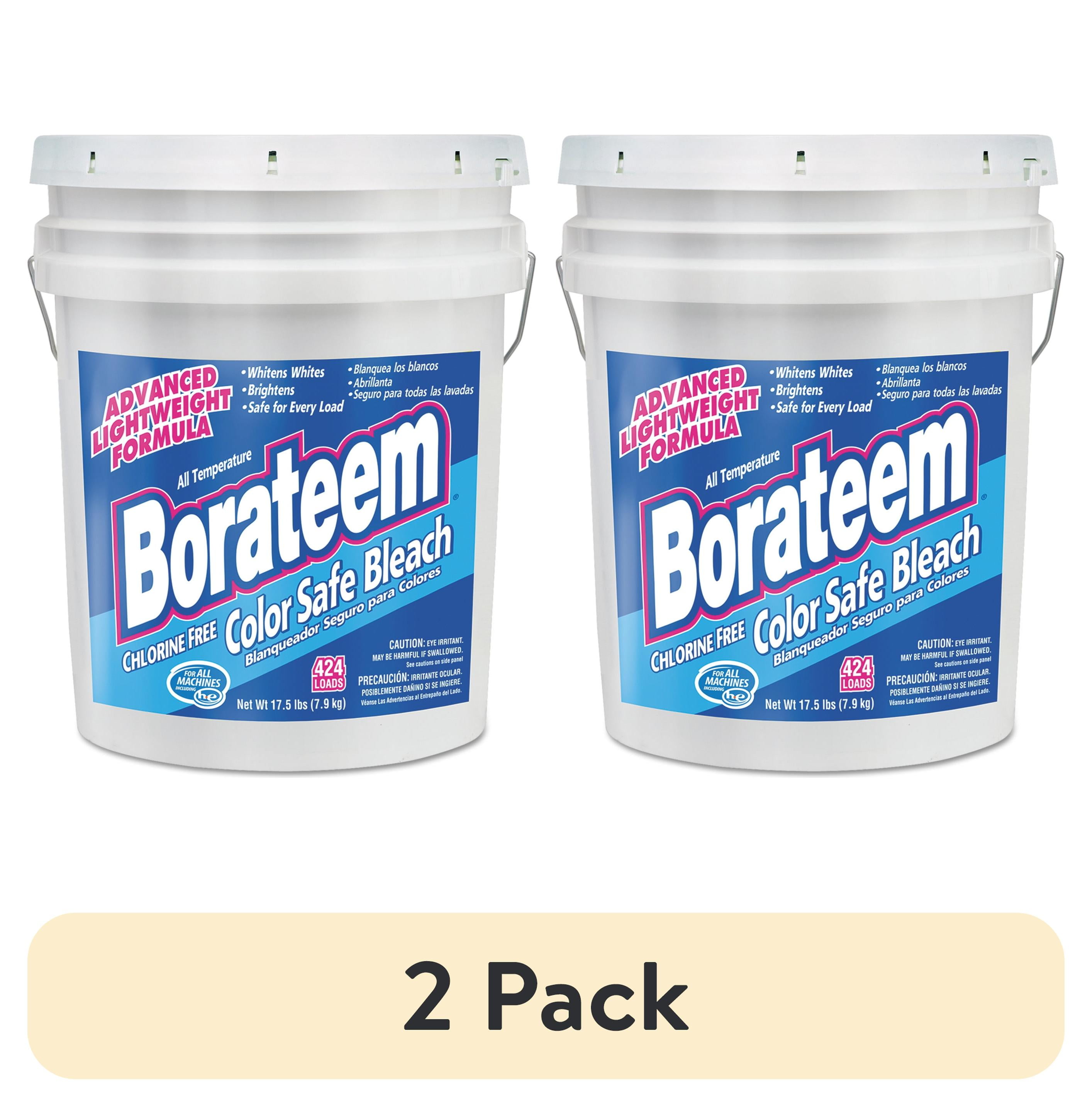 (2 pack) Borateem Color Safe Bleach, Powder, 17.5 lb. Pail - Walmart.com