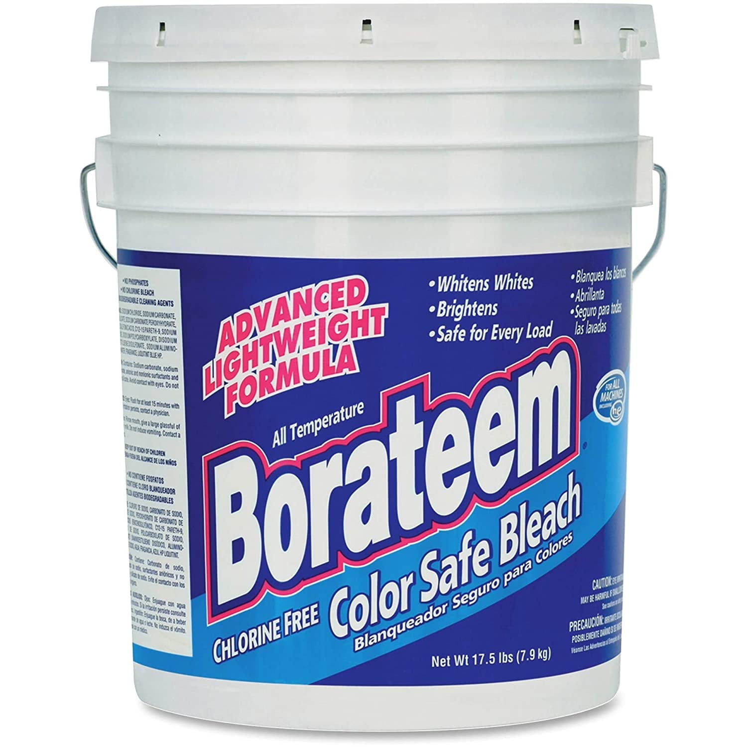 Borateem Non-Chlorine Color Safe Bleach, 17.5 lb Pail, 424 Loads (Count ...