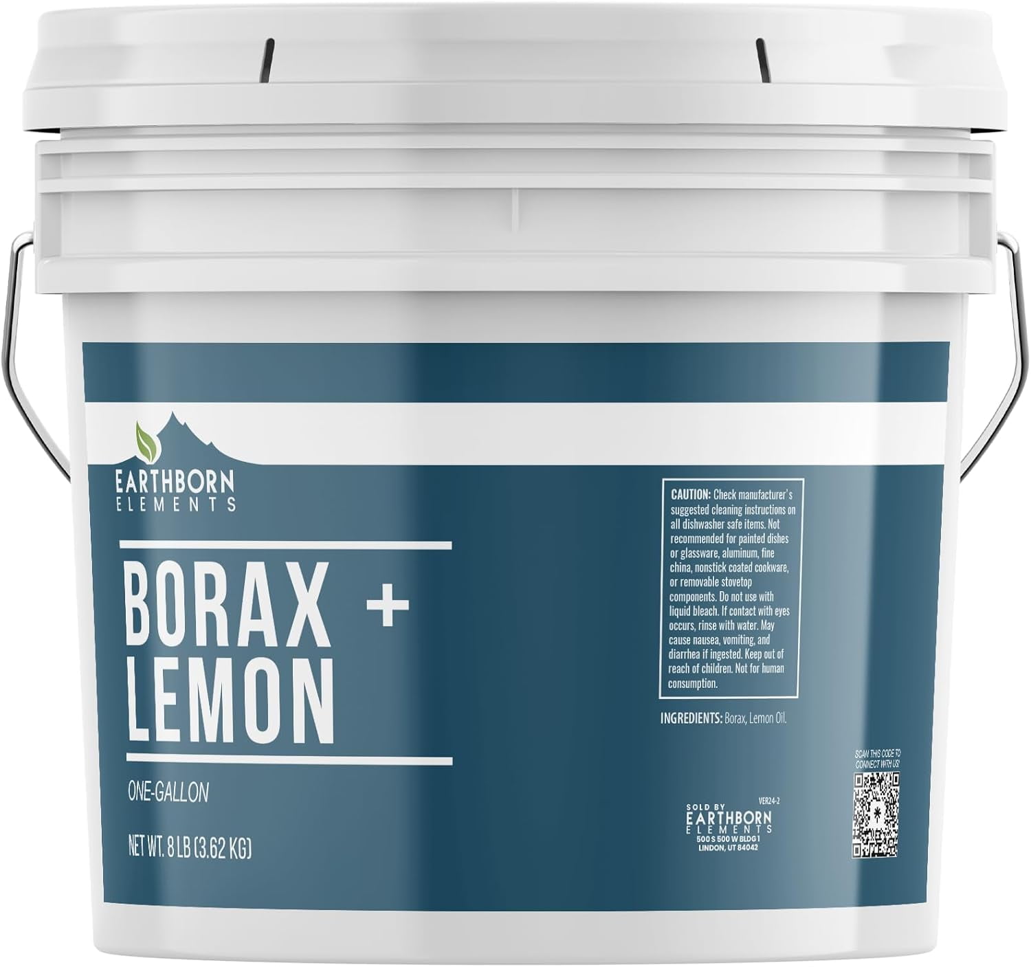 Borax with Lemon Oil, 1 Gallon Bucket, Laundry Booster, Refreshing ...