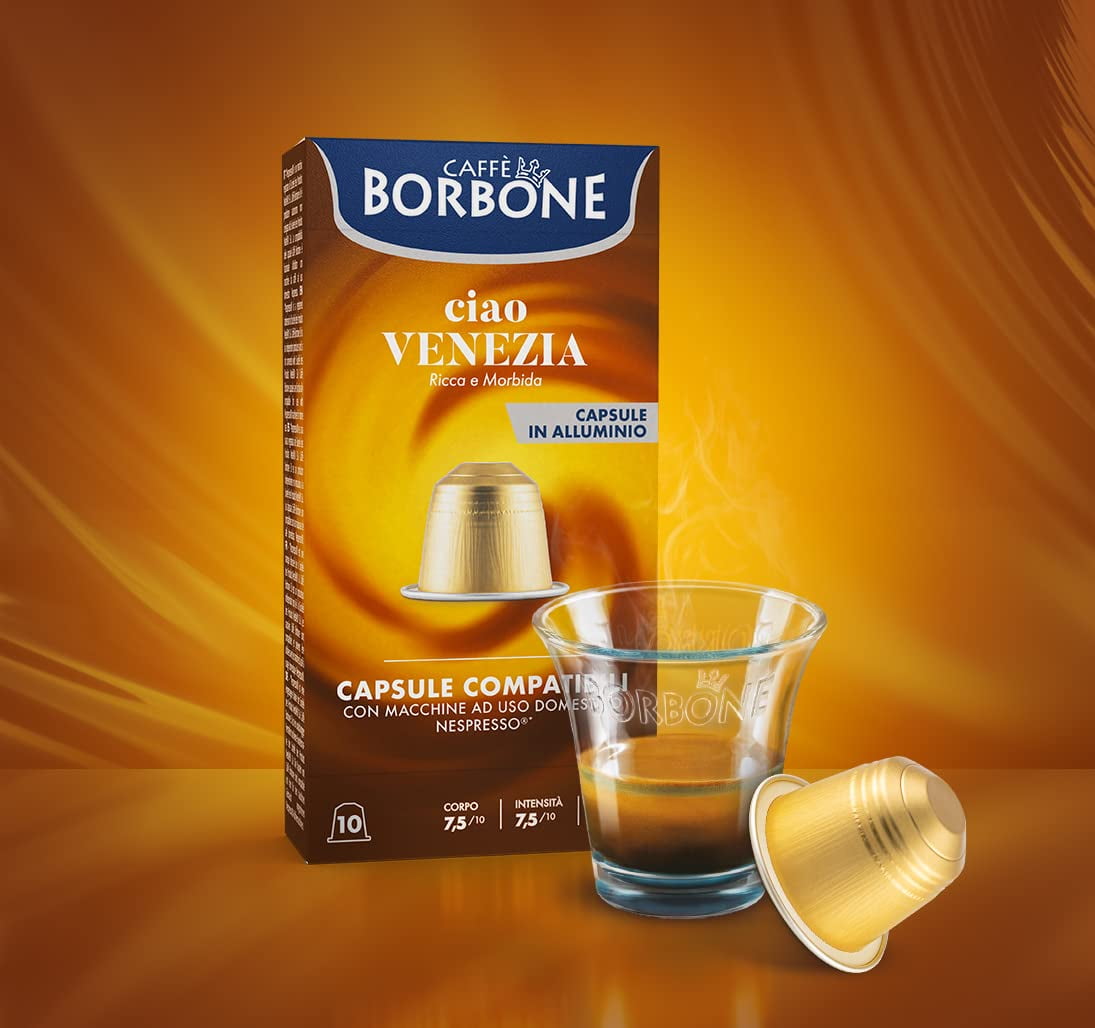 Caffe Borbone Italian Espresso Coffee 100 Aluminum Nespresso Compatible ...