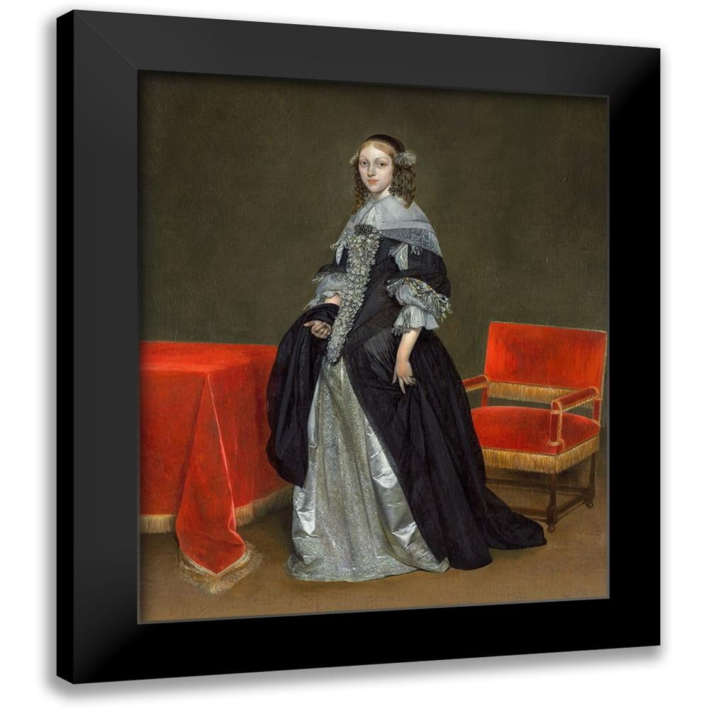 Borch, Gerard ter 12x14 Black Modern Framed Museum Art Print Titled ...