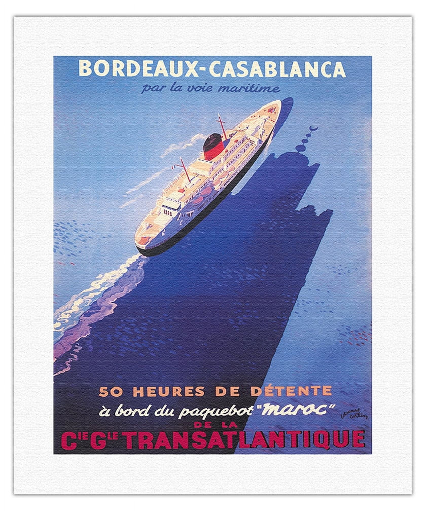 Bordeaux to Casablanca - CIE GLE Transatlantique (French Line ...