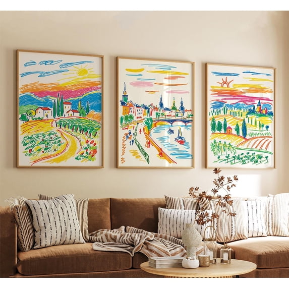 Bordeaux France Art Print Set Home Decor Office Wall Art Set 3 ...