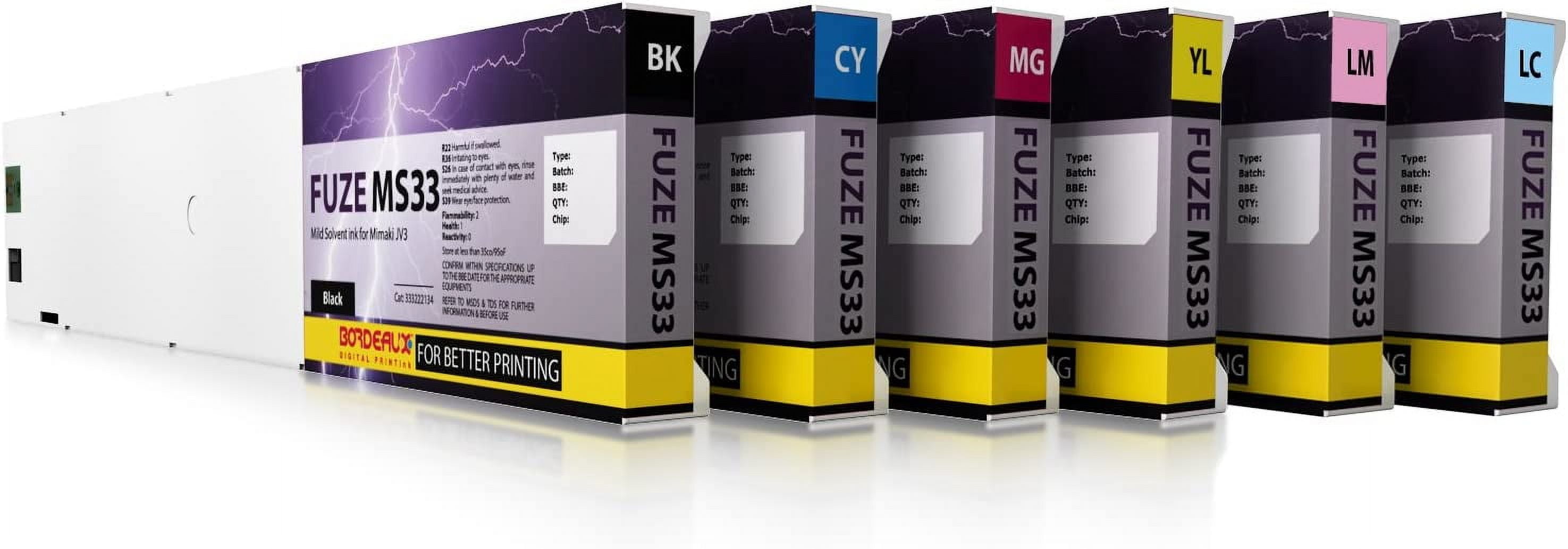 Bordeaux Fuze MS33 Mild Solvent Ink for Mimaki JV & CJV Printers - 440ml Cartridge (Magenta ...