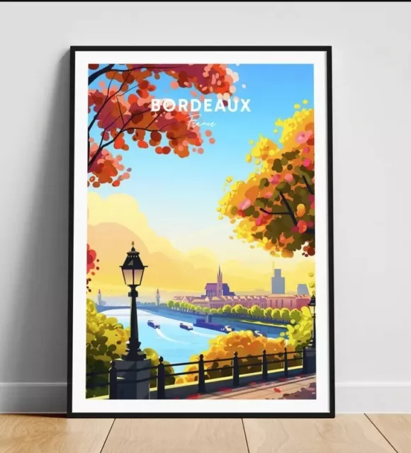 Bordeaux Travel Print - France Travel Poster, Bordeaux Poster, Bordeaux ...