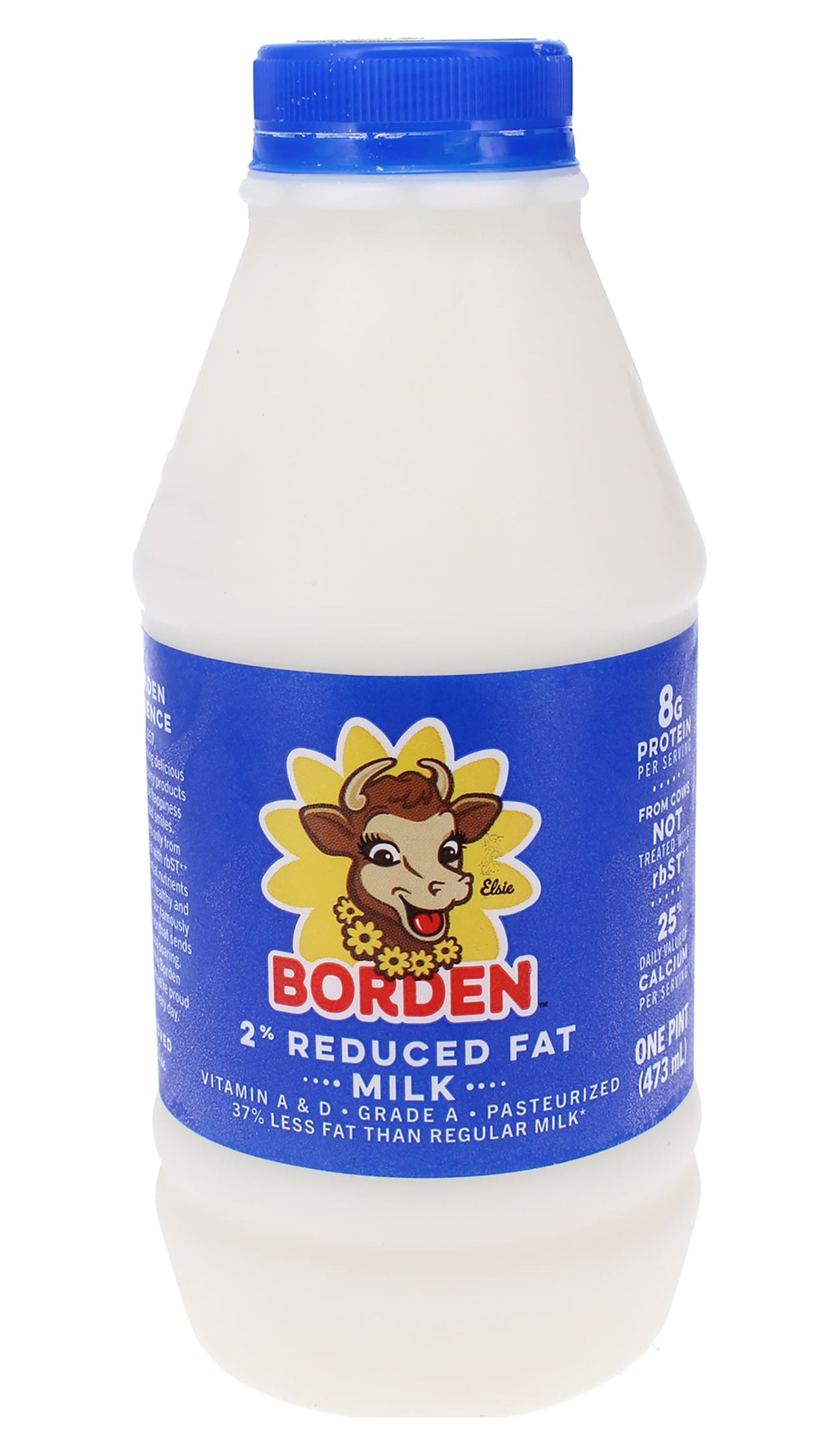 Borden 2% Reduced Fat Milk, 1 Pint Bottle, Liquid, Refrigerated ...