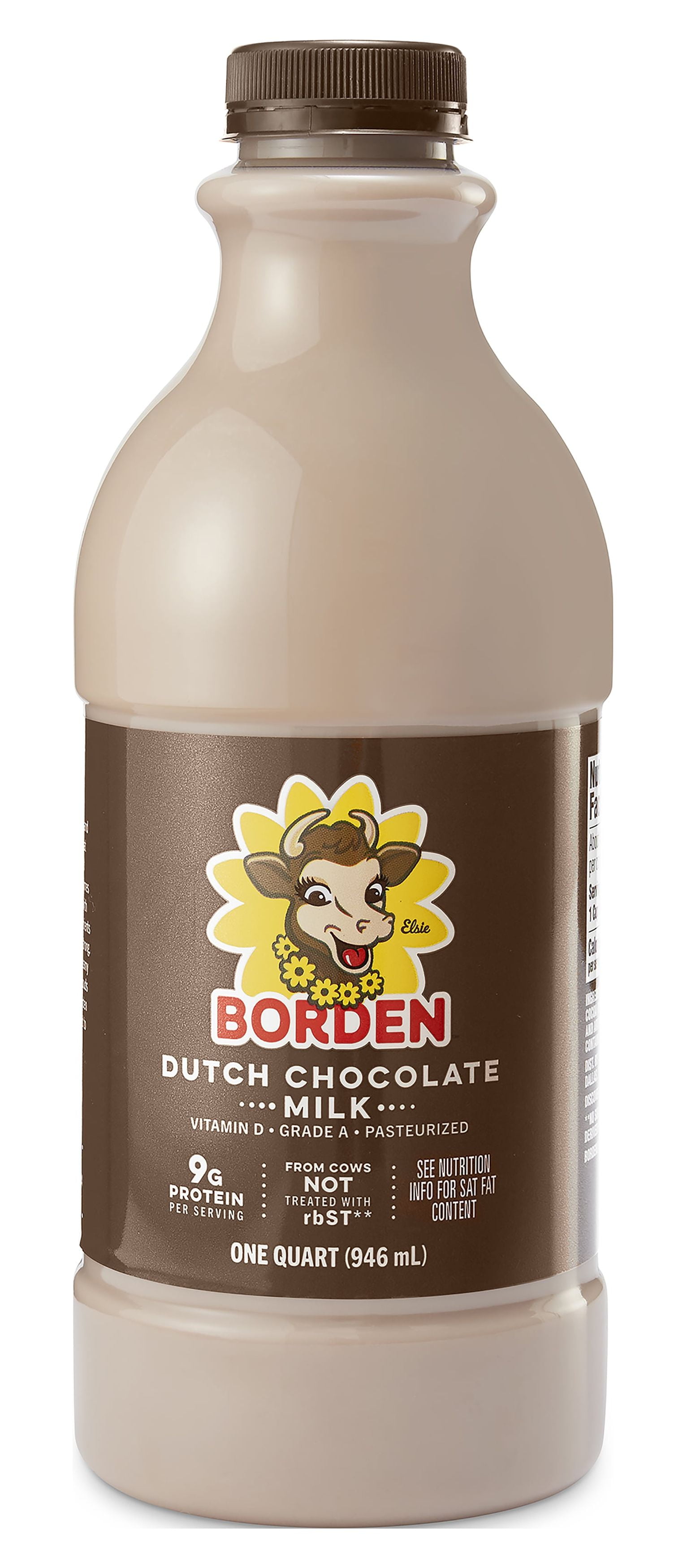 Borden Dutch Chocolate Milk, 1 Quart Bottle, Liquid, Refrigerated ...