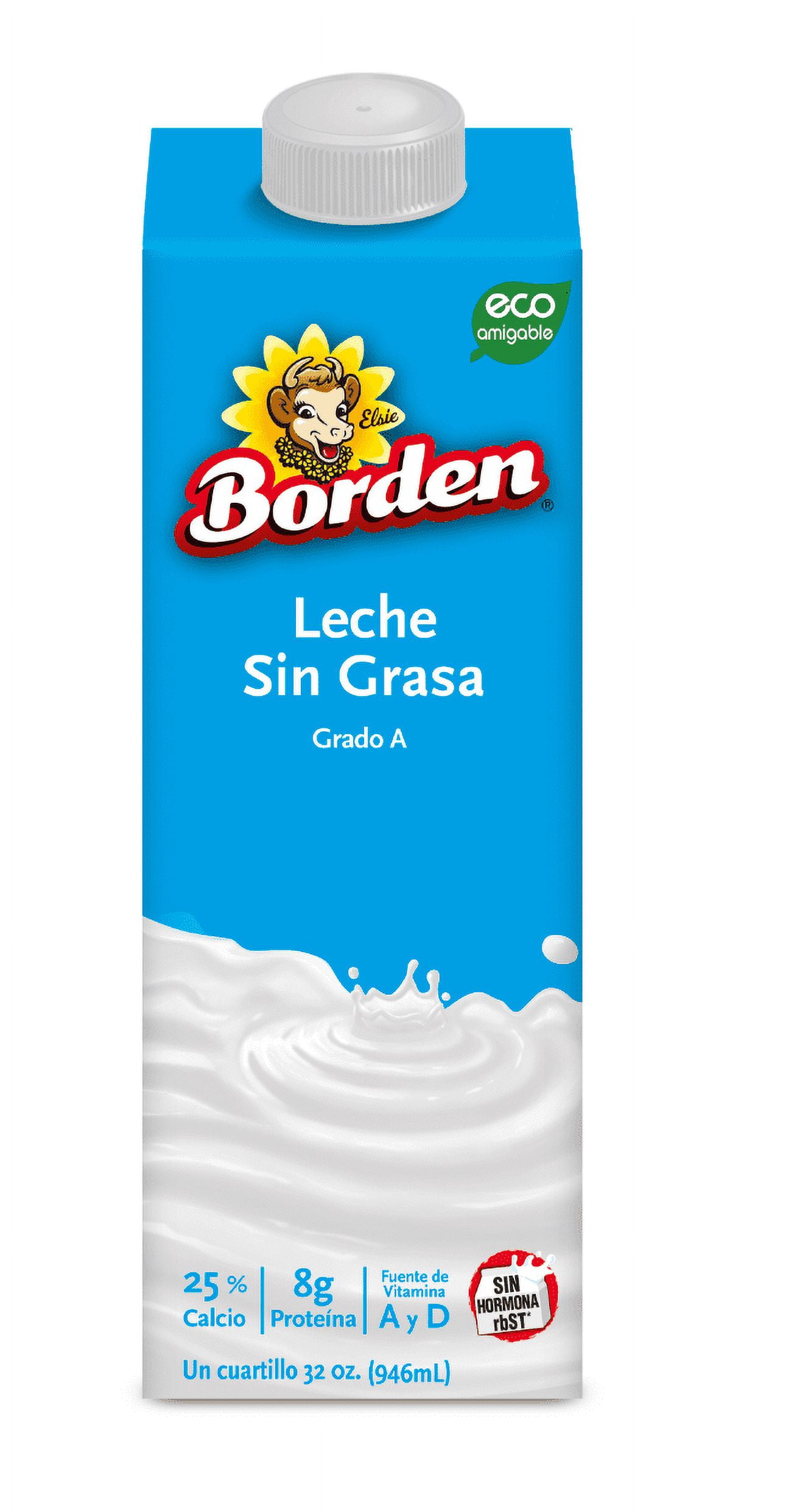 Borden Skim Fat-Free Milk UHT, 32 oz. Bottle, Shelf Stable - Walmart.com