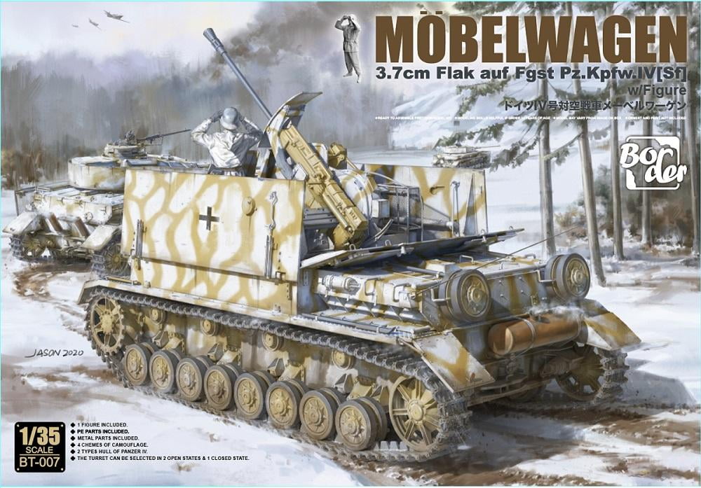 Border BT-007 1/35 Scale MOBELWAGEN 3.7cm Flak auf Fgst Pz.Kpfw lv(sf ...