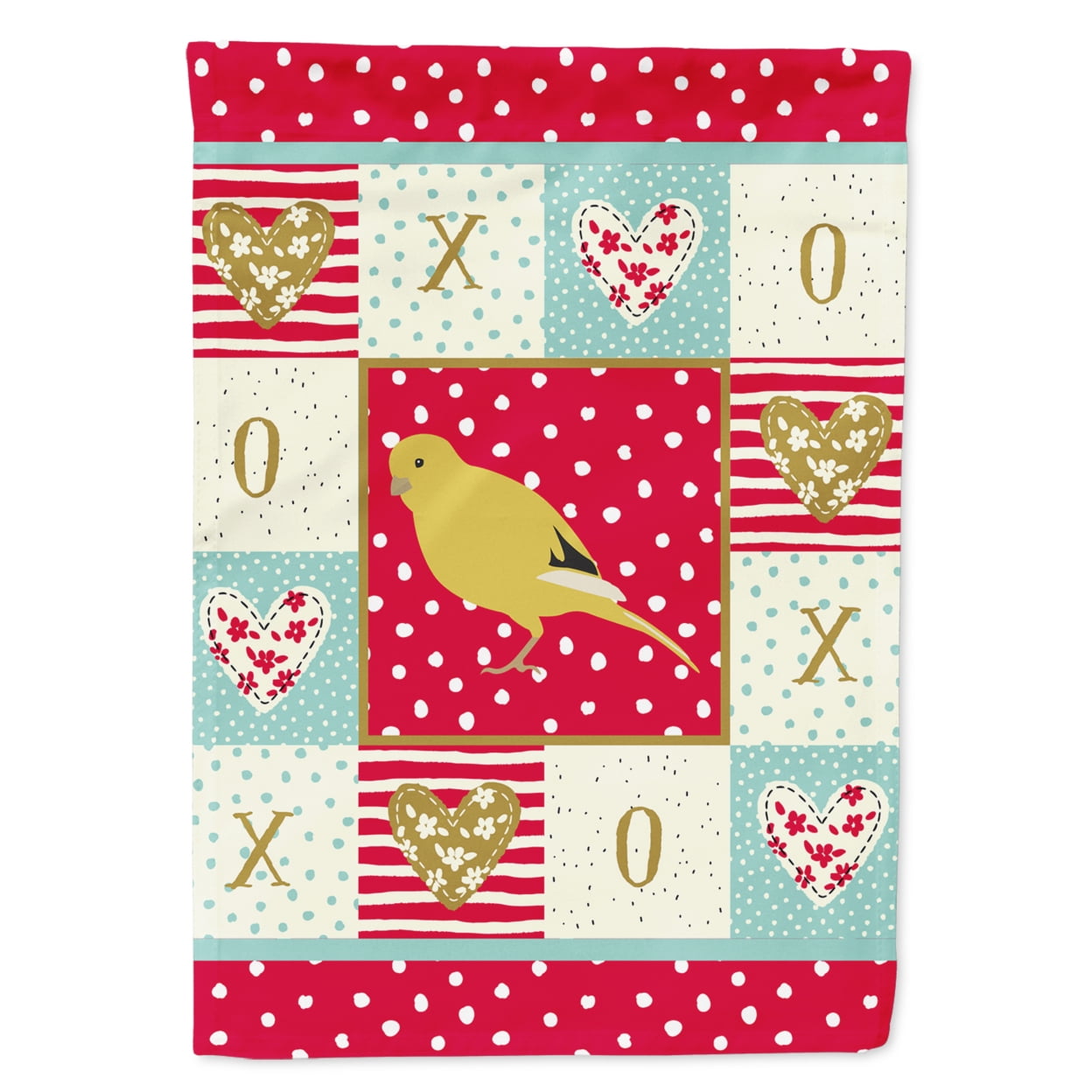 Carolines Treasures CK5501GF Border Canary Love Flag Garden Size Small ...