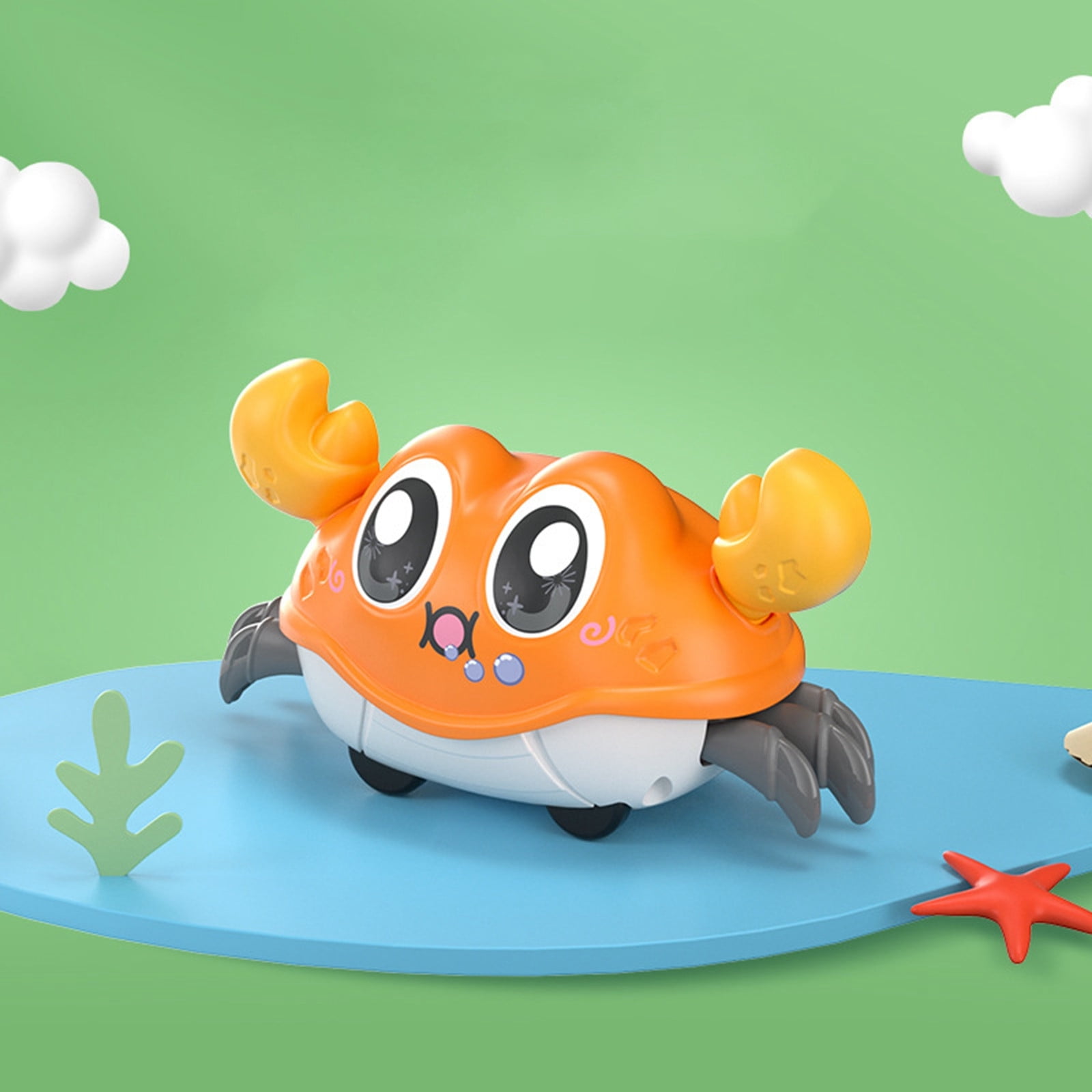 Border Children's Toy Double Pull Back Crab Crawling Around Escape Crab ...